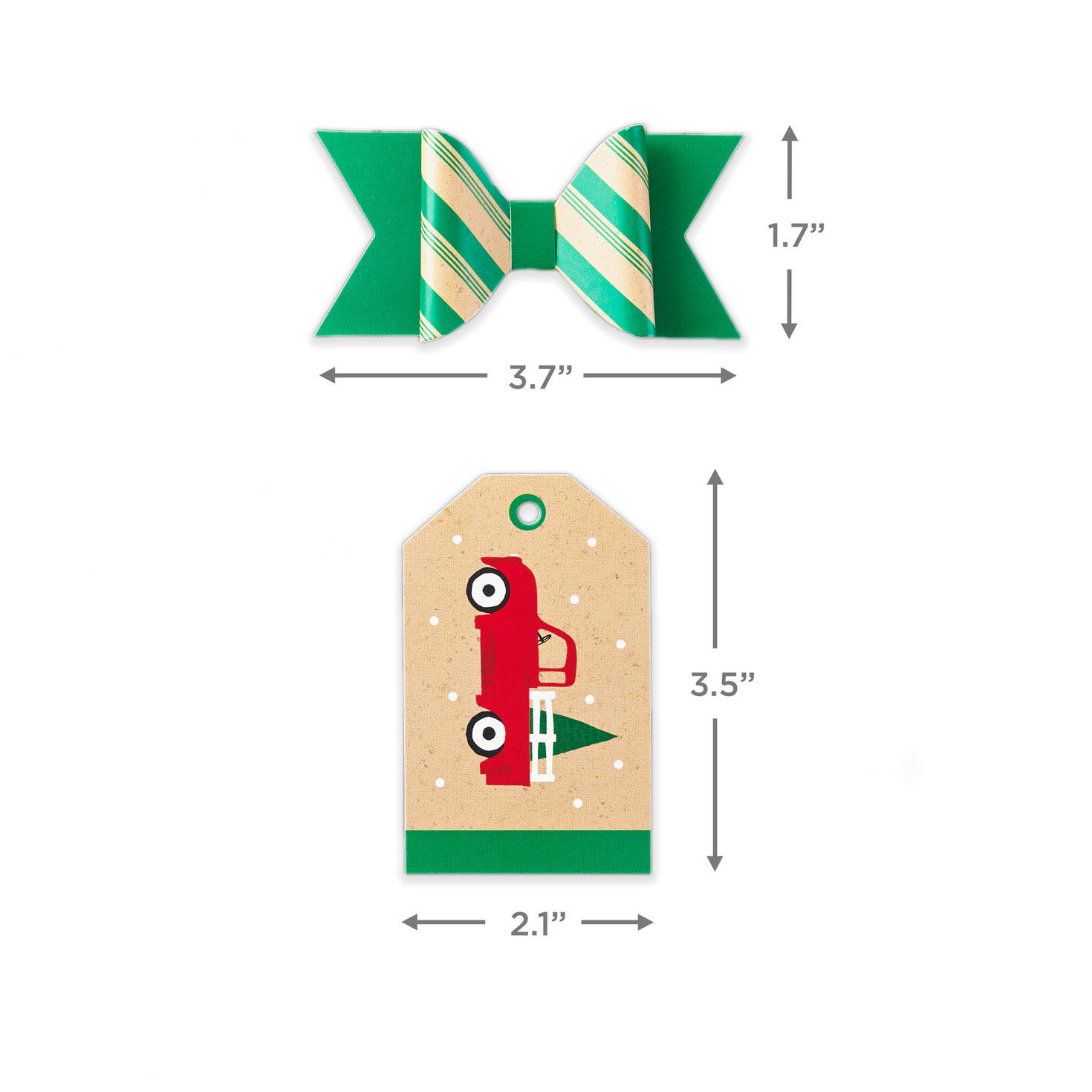 Colorful Kraft Christmas Gift Bow and Gift Tag Kit - Seals & Gift Tags ...