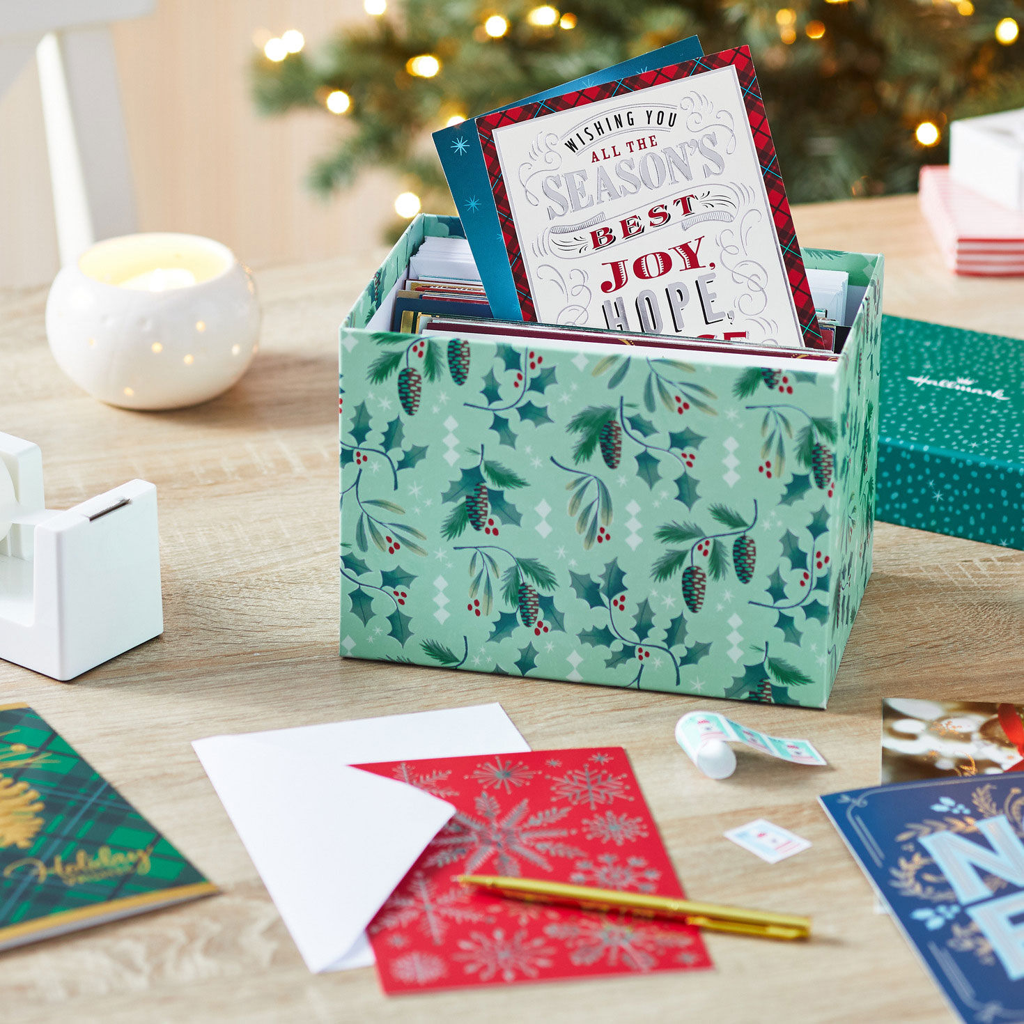 Stylish Holidays Christmas Card Assortment in Decorative Box, Pack of ...