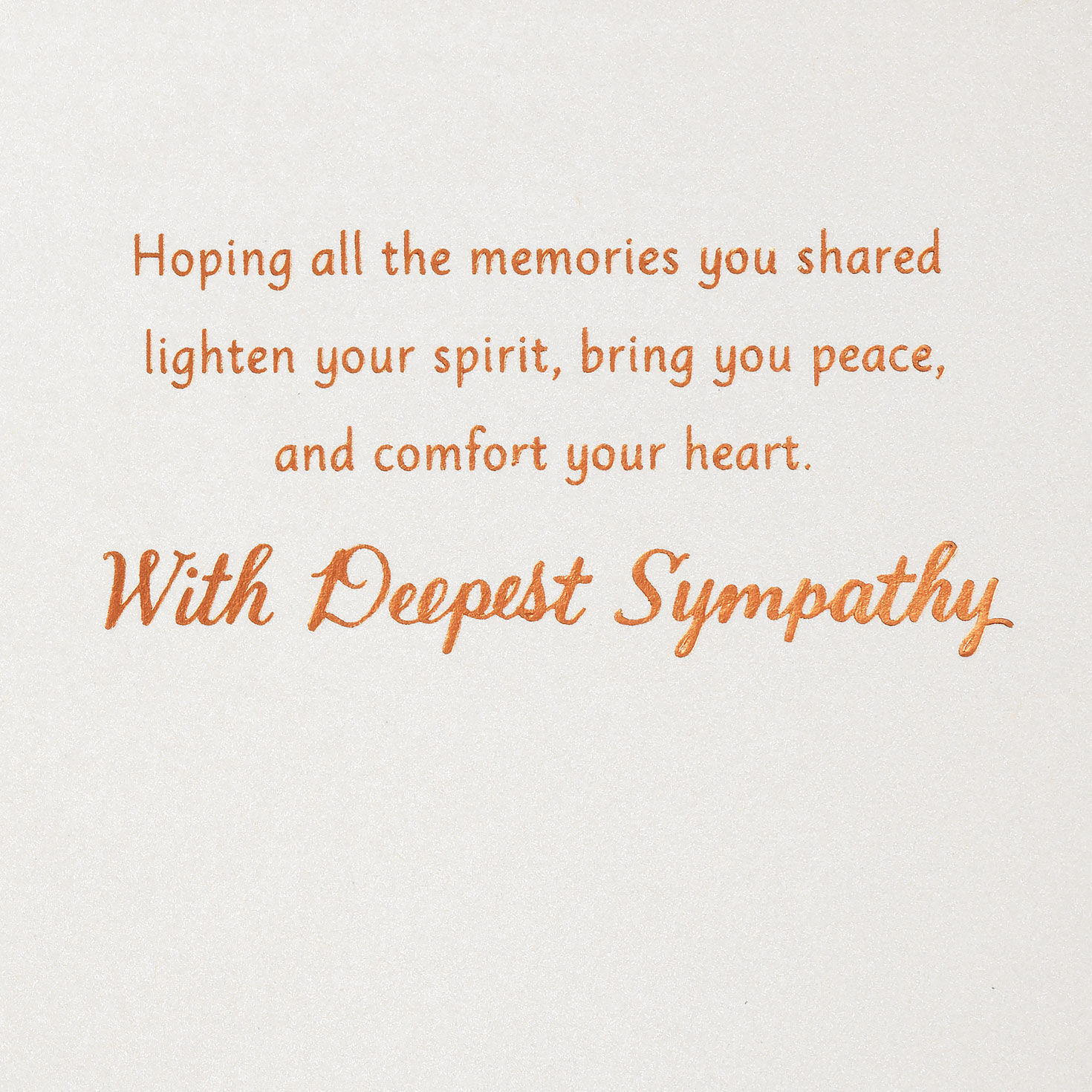 Hoping Memories Bring You Comfort Sympathy Card From Us - Greeting ...