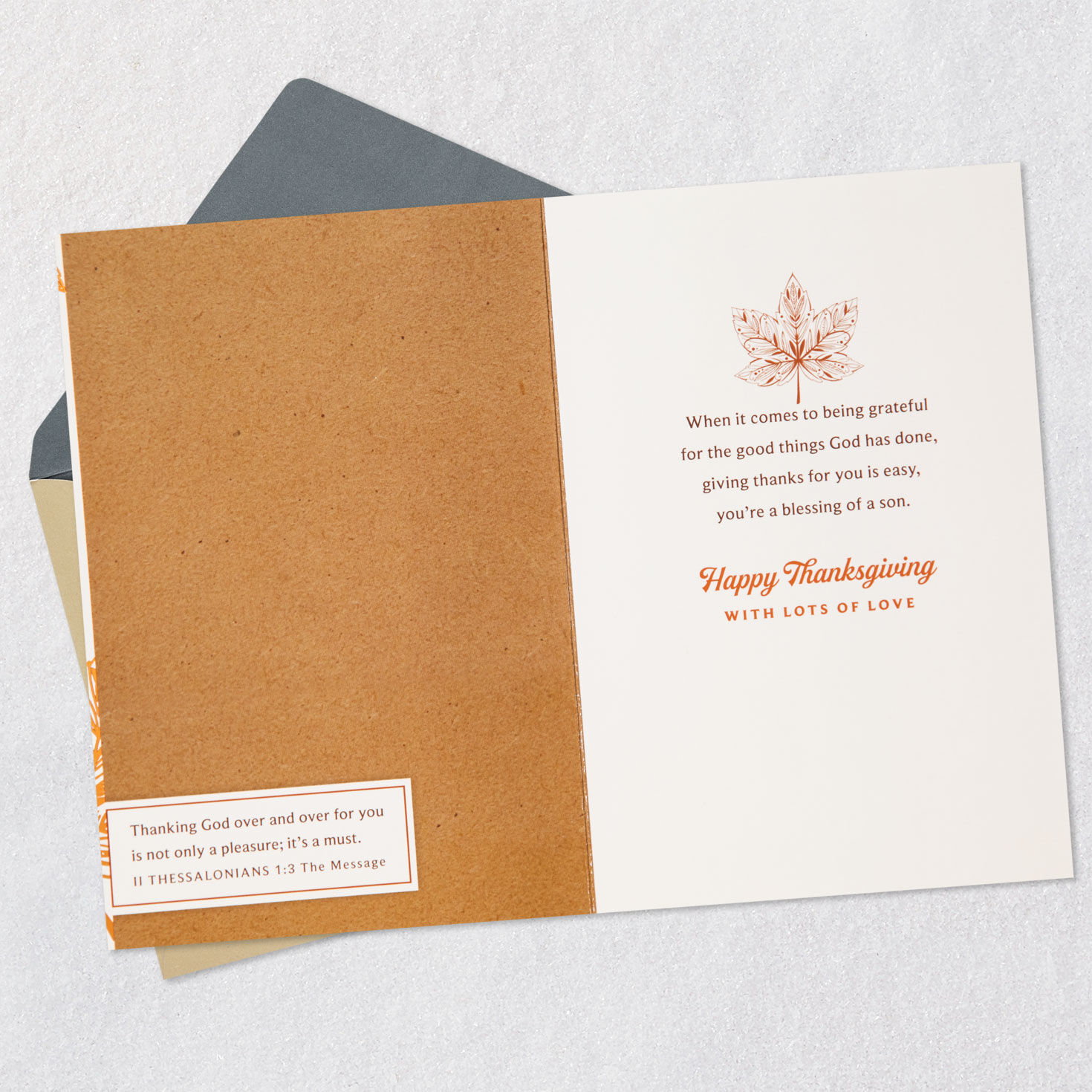 Thanking God for You Religious Thanksgiving Card for Son - Greeting ...