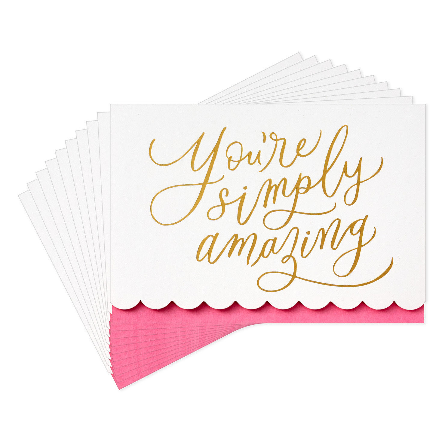 Simply Amazing Gold Lettering Blank Notes, Pack of 10 - Note Cards ...
