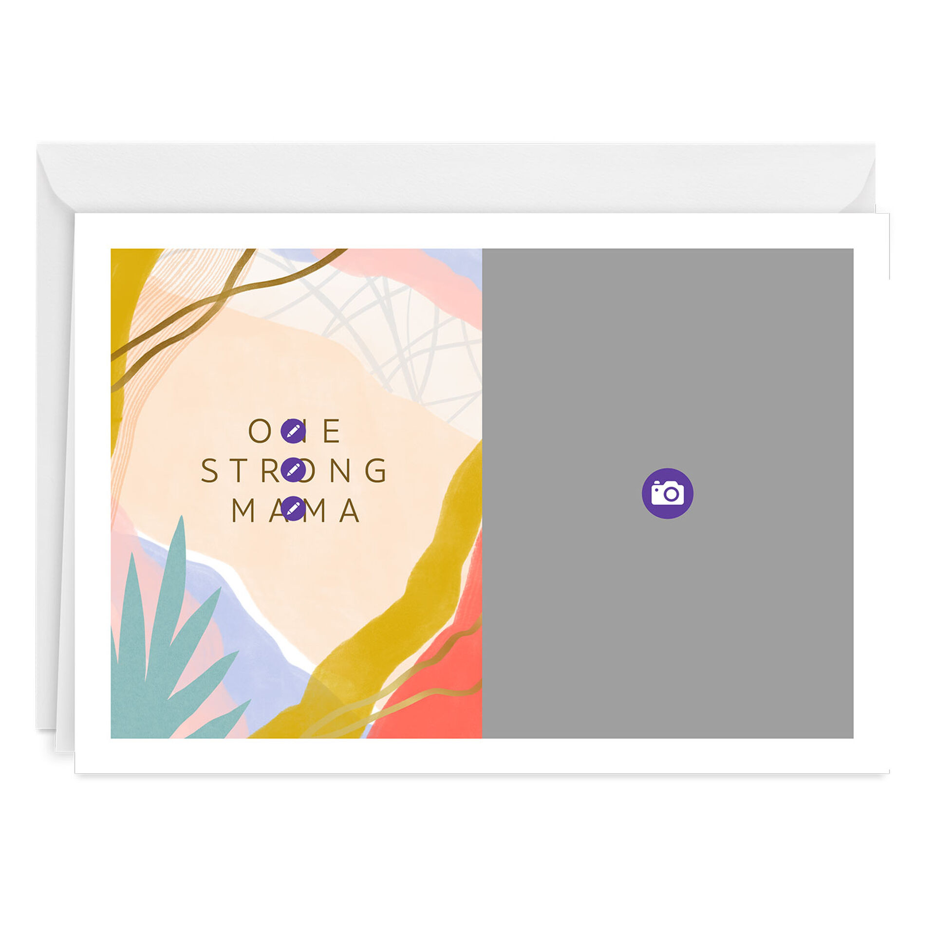 Personalized Abstract Botanicals Photo Card - Greeting Cards - Hallmark