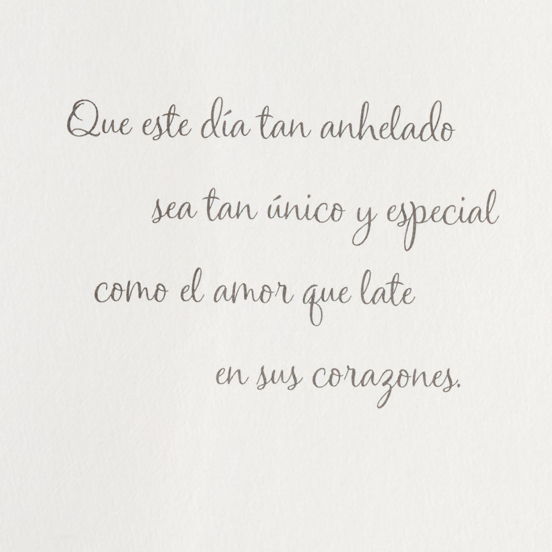 One-of-a-Kind Love Spanish-Language Wedding Card for Couple - Greeting ...
