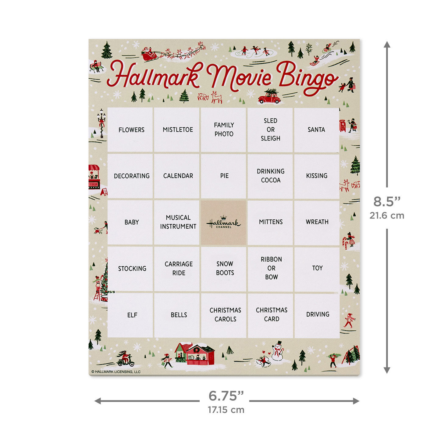 Hallmark Channel Christmas Movie Bingo Game Pad - Family Games | Hallmark