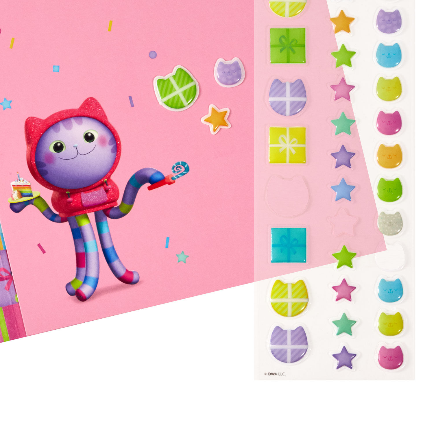 Gabby's Dollhouse Cat-titude Birthday Card with Stickers - Greeting ...