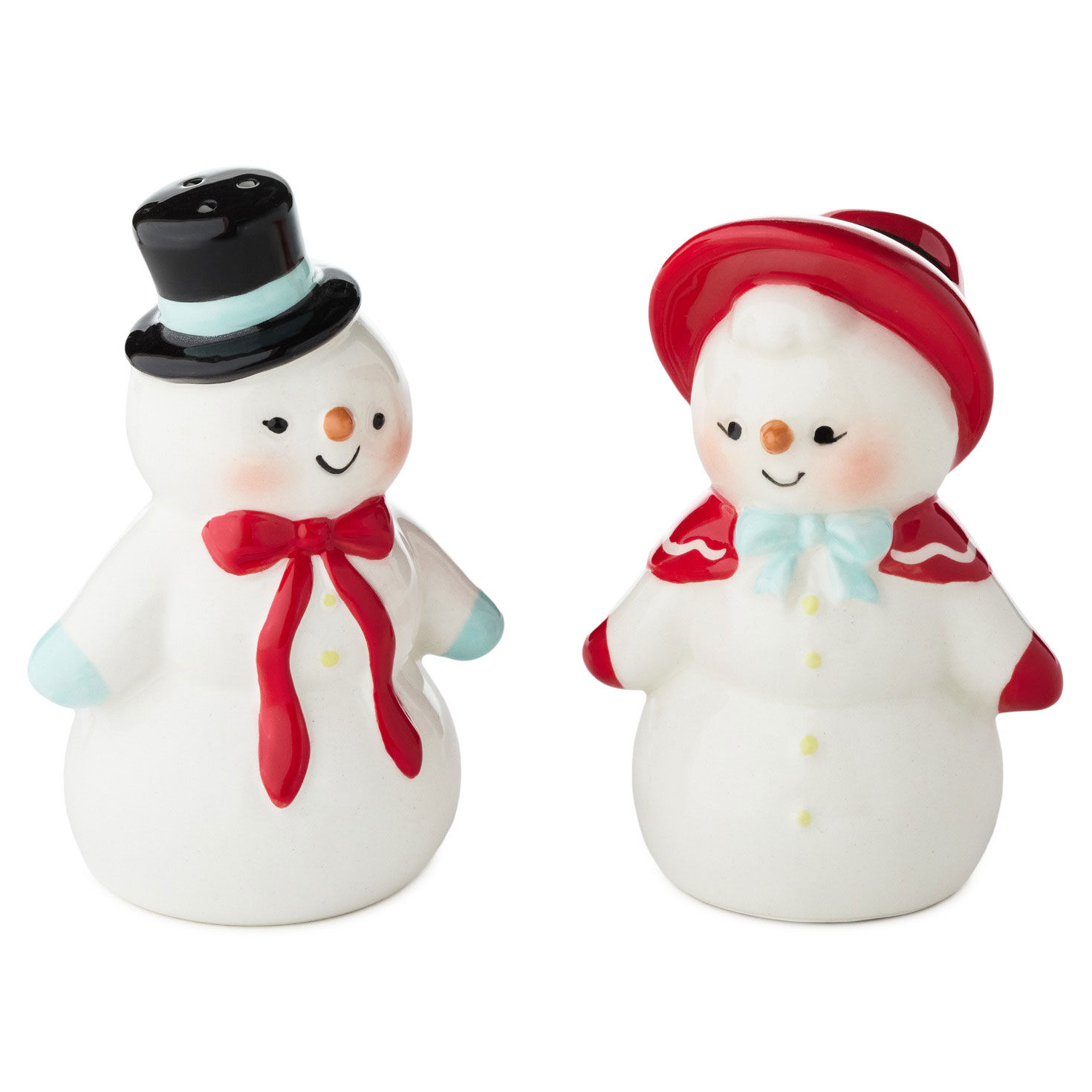 Sculpted Snow People Salt and Pepper Shakers, Set of 2 - Serveware ...