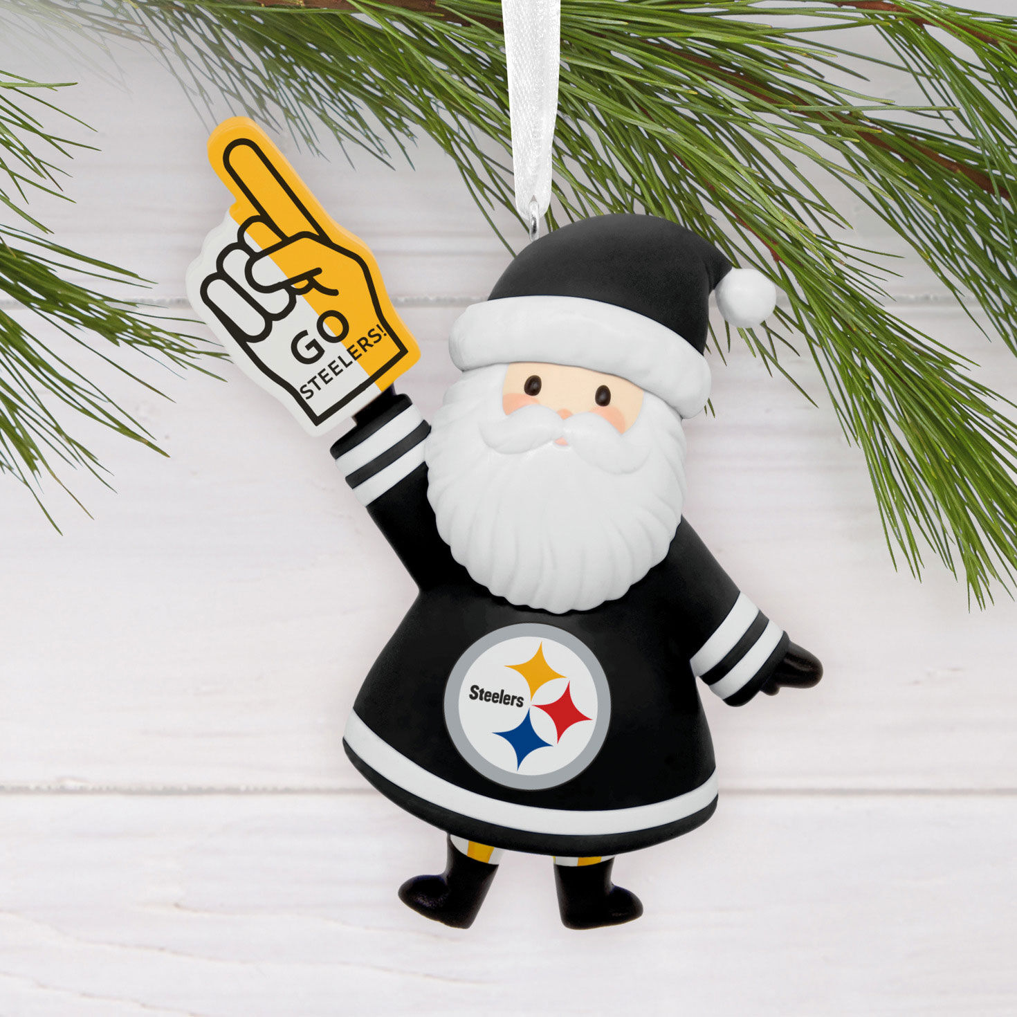 NFL Pittsburgh Steelers Santa Fan Hallmark Ornament - Hallmark ...