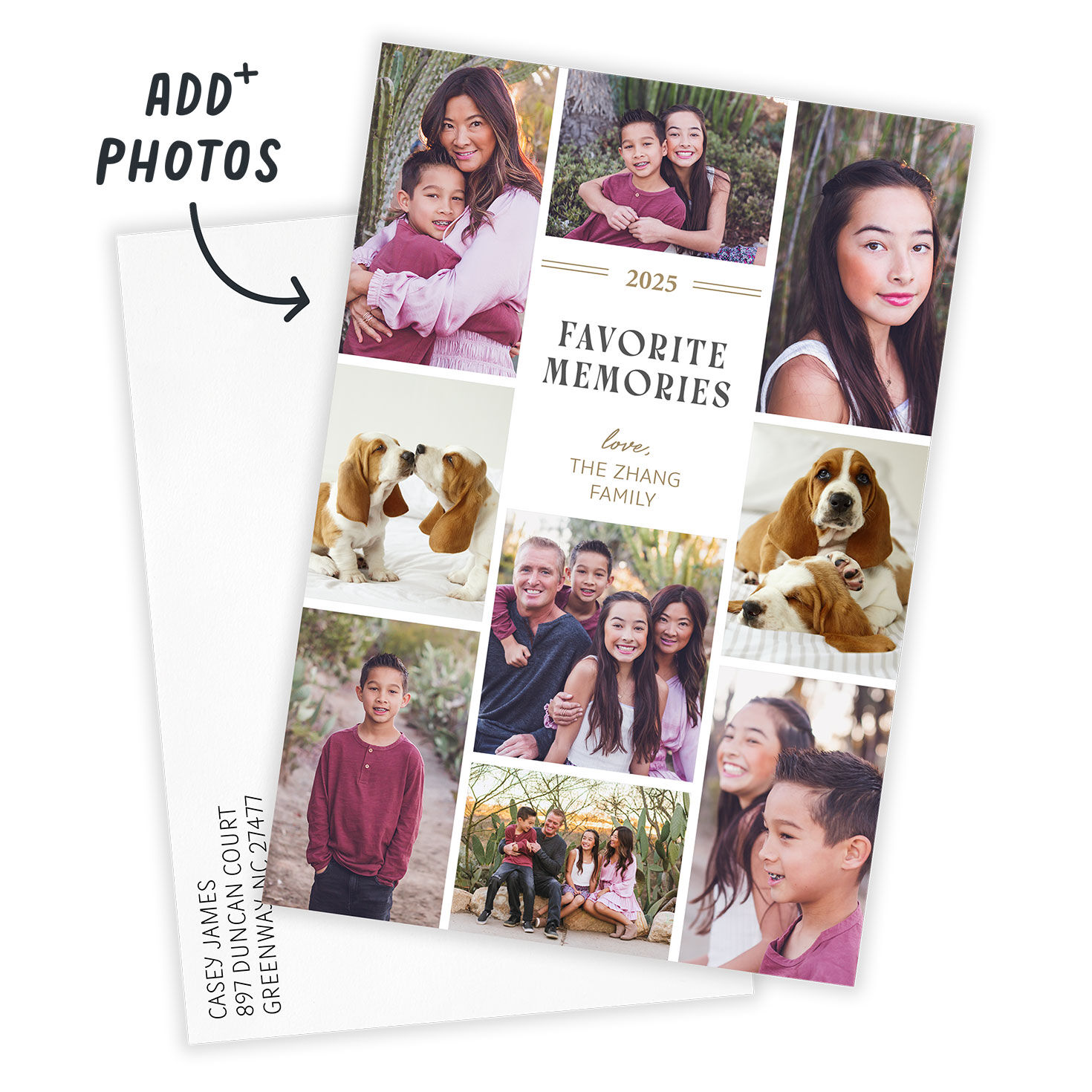 Favorite Memories Photo Collage Flat Holiday Photo Card - Photo Cards ...