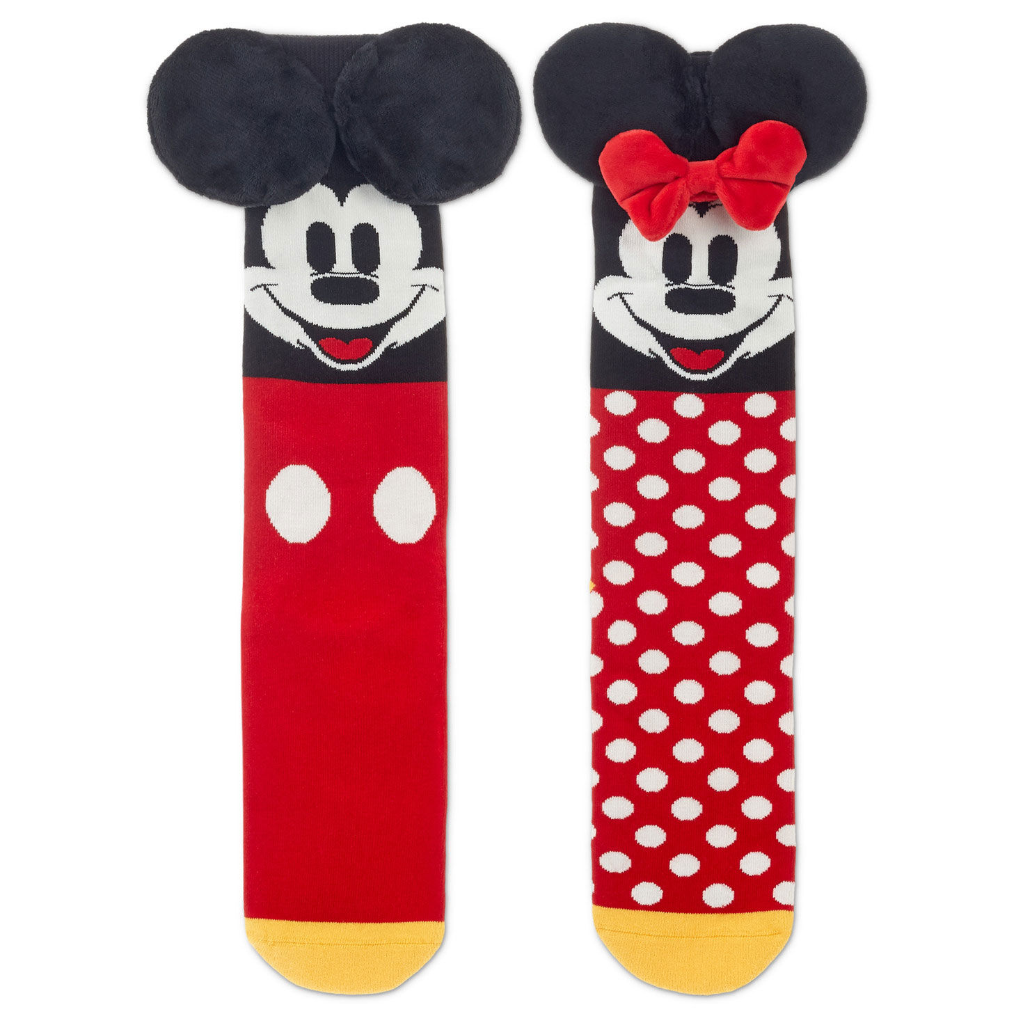 Disney Mickey Mouse and Minnie Mouse Novelty Crew Socks - Socks ...