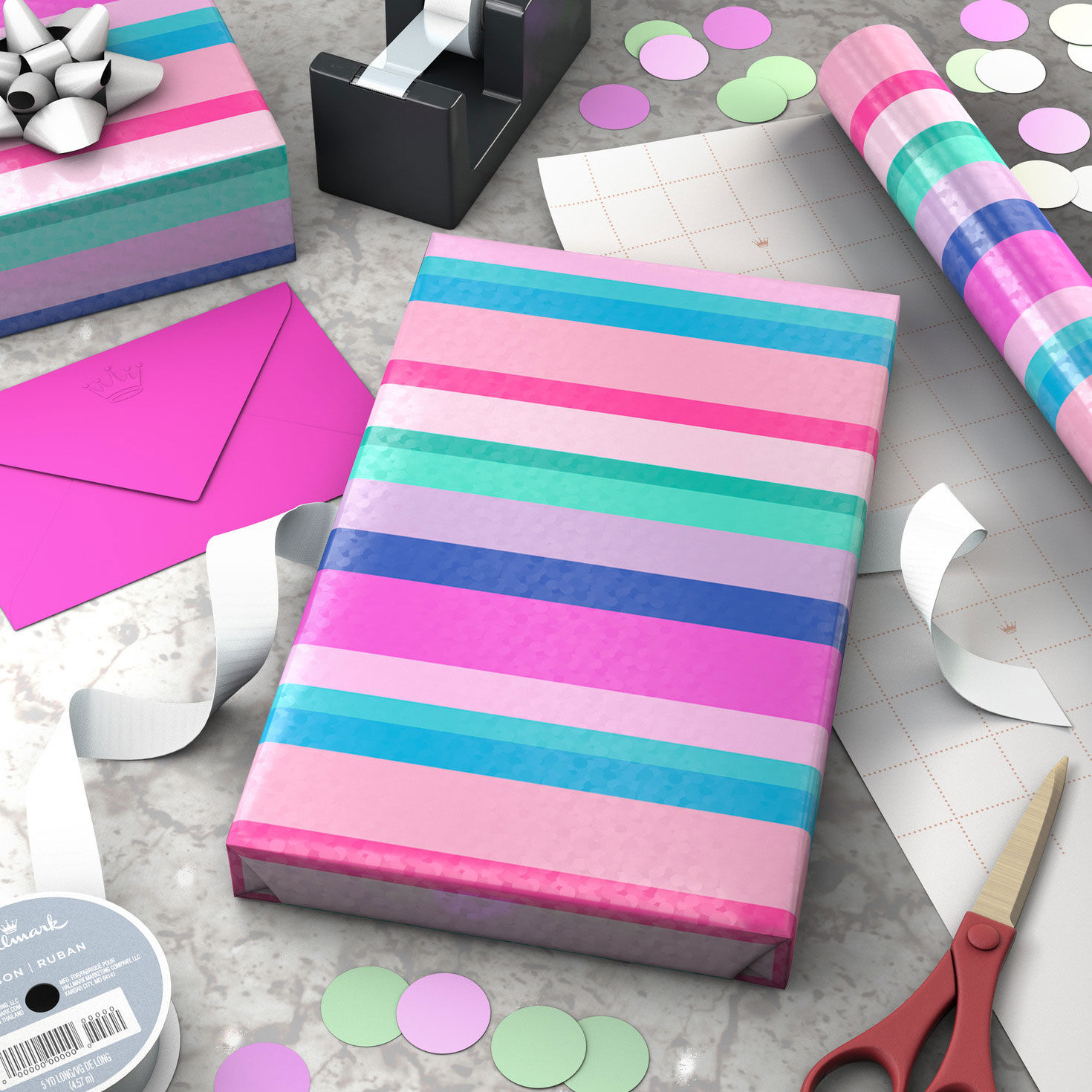 Sweet Stripes Wrapping Paper, 17.5 sq. ft. - Wrapping Paper | Hallmark
