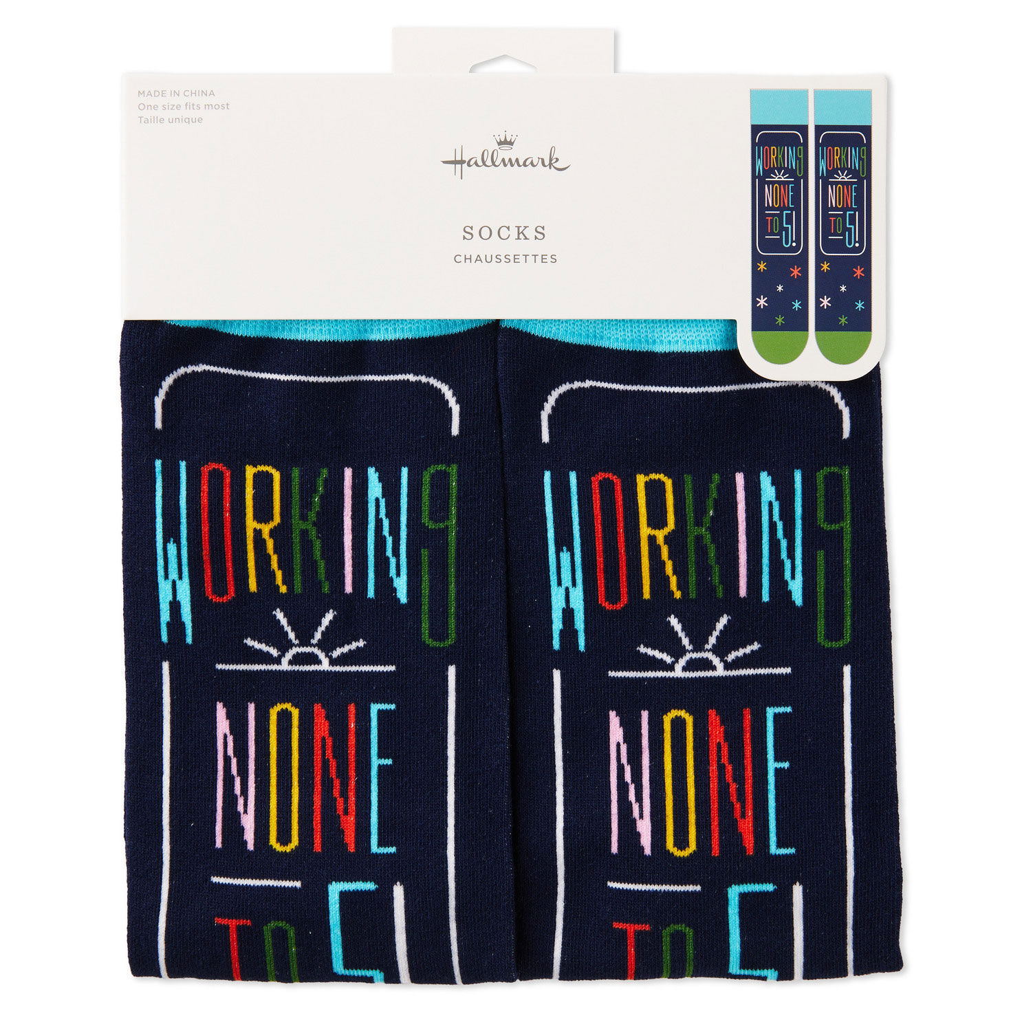 Working None to Five Retirement Novelty Crew Socks - Socks & Slippers ...