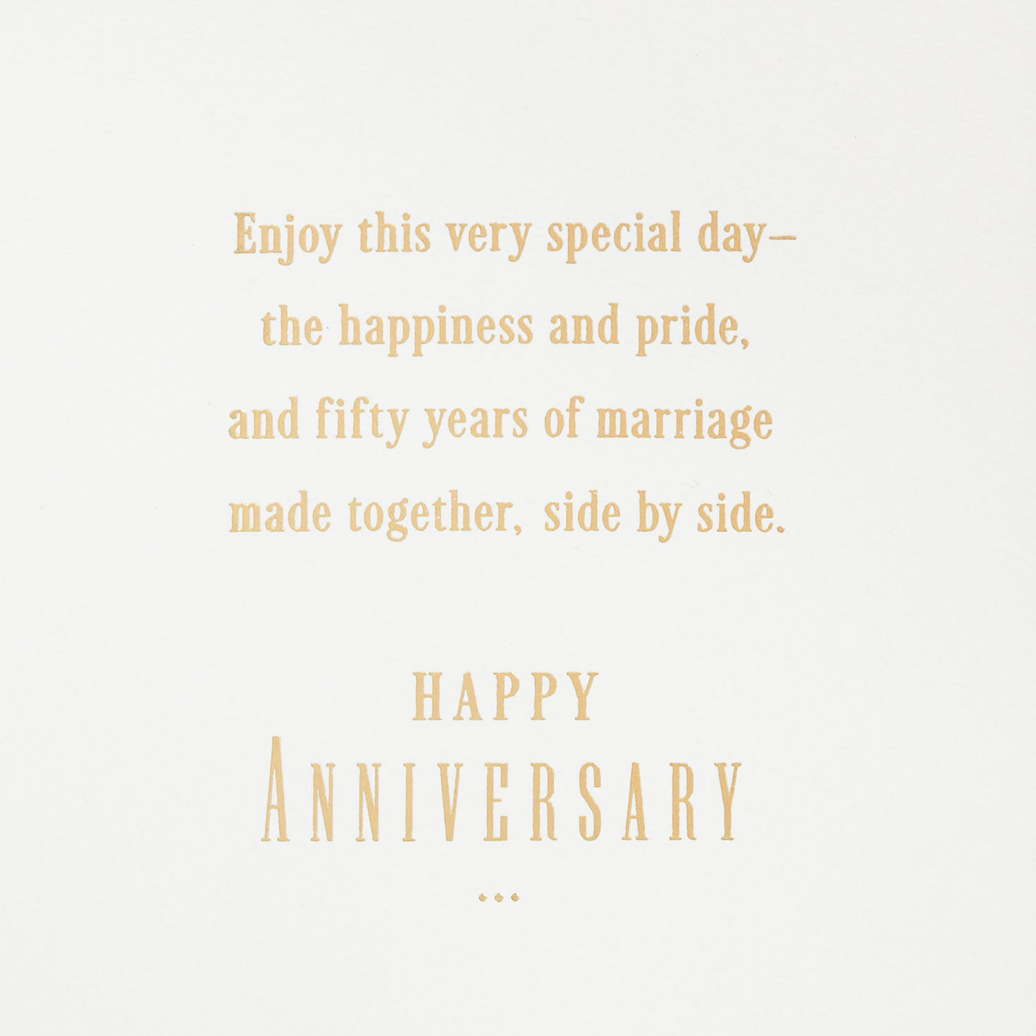 Happiness and Pride, Side by Side 50th Anniversary Card - Greeting ...