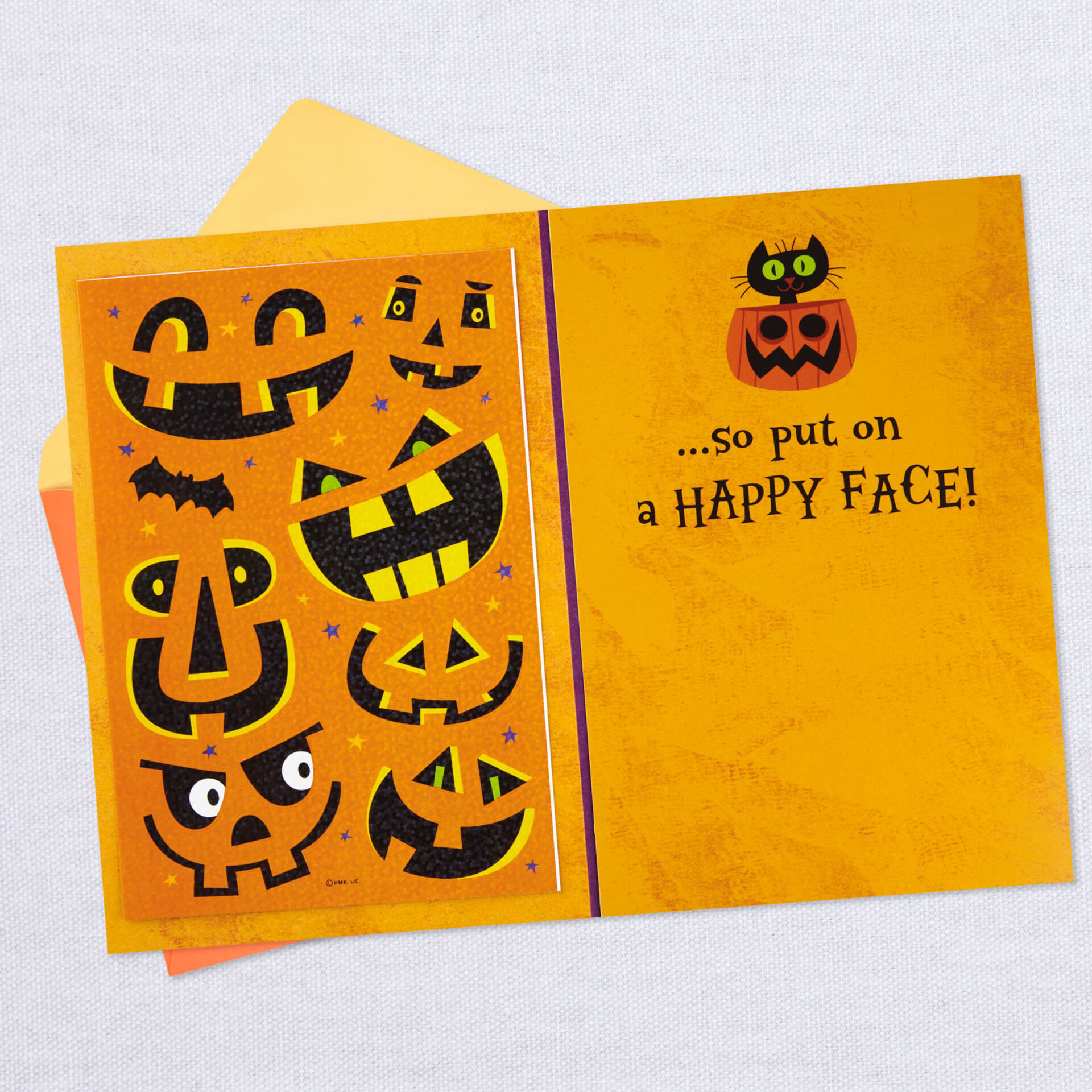 Pumpkin Decorating Activity Halloween Card With Stickers - Greeting ...