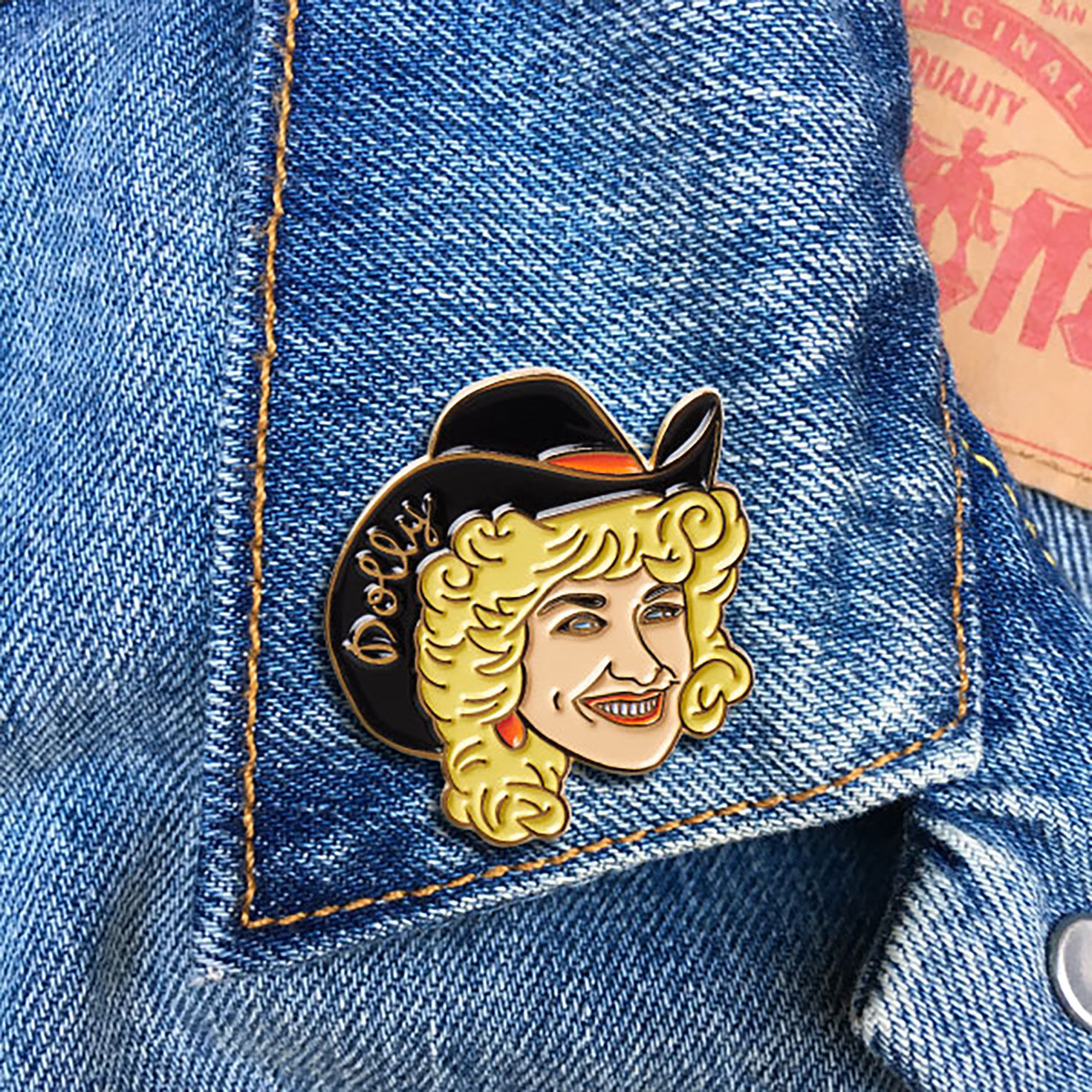 The Found Dolly Parton Cowgirl Enamel Pin - Pins & Costume Accessories ...