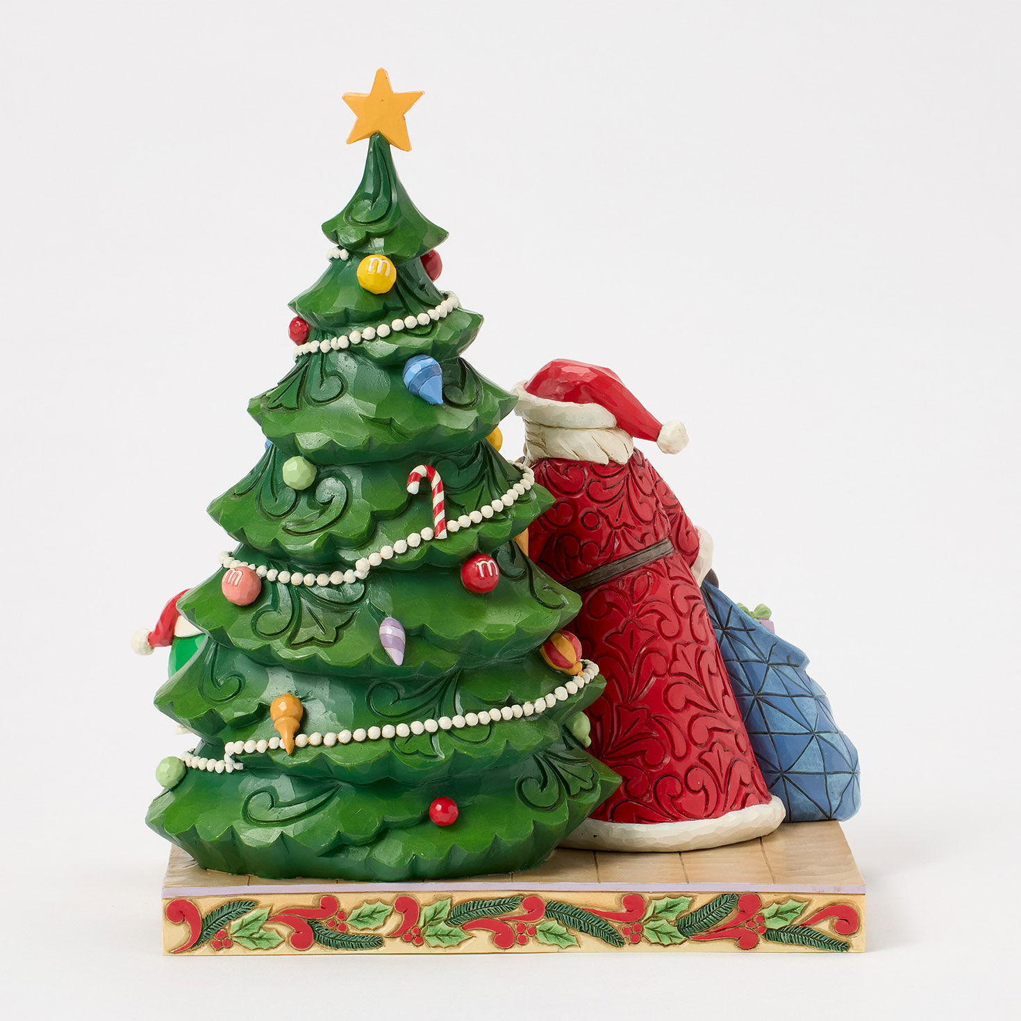 Jim Shore M&M'S Green and Yellow Characters With Santa Figurine, 8.2 ...