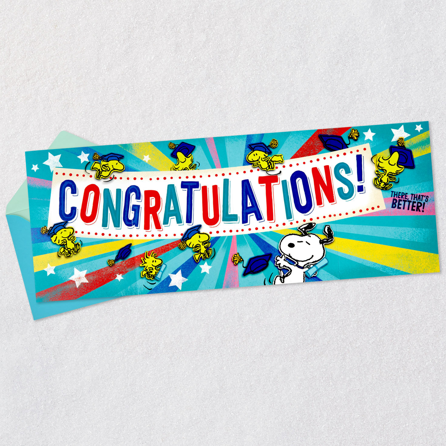 Peanuts® Snoopy and Woodstock Banner Graduation Card - Greeting Cards ...