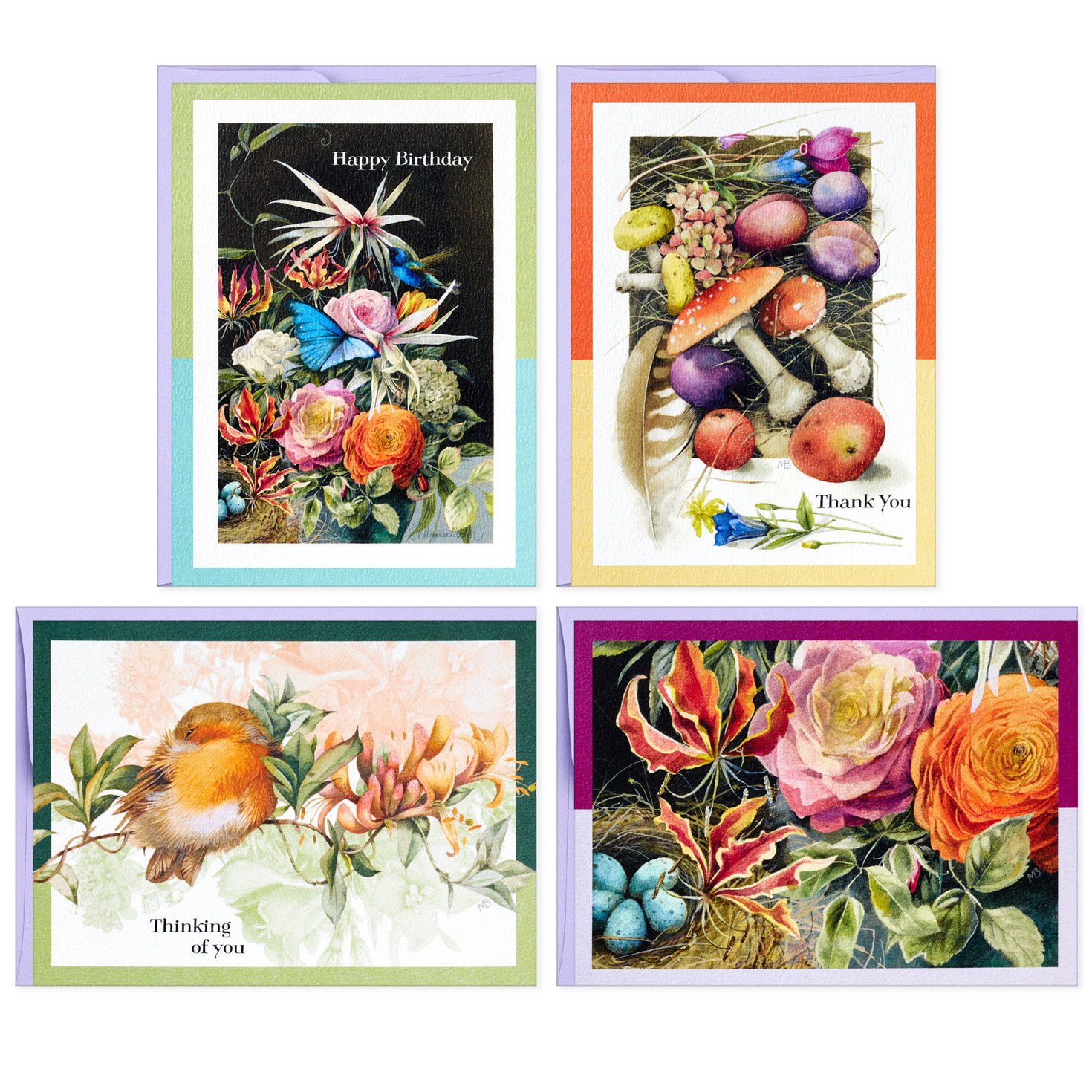 Marjolein Bastin Botanical Watercolors Assorted Blank Multi-Occasion ...