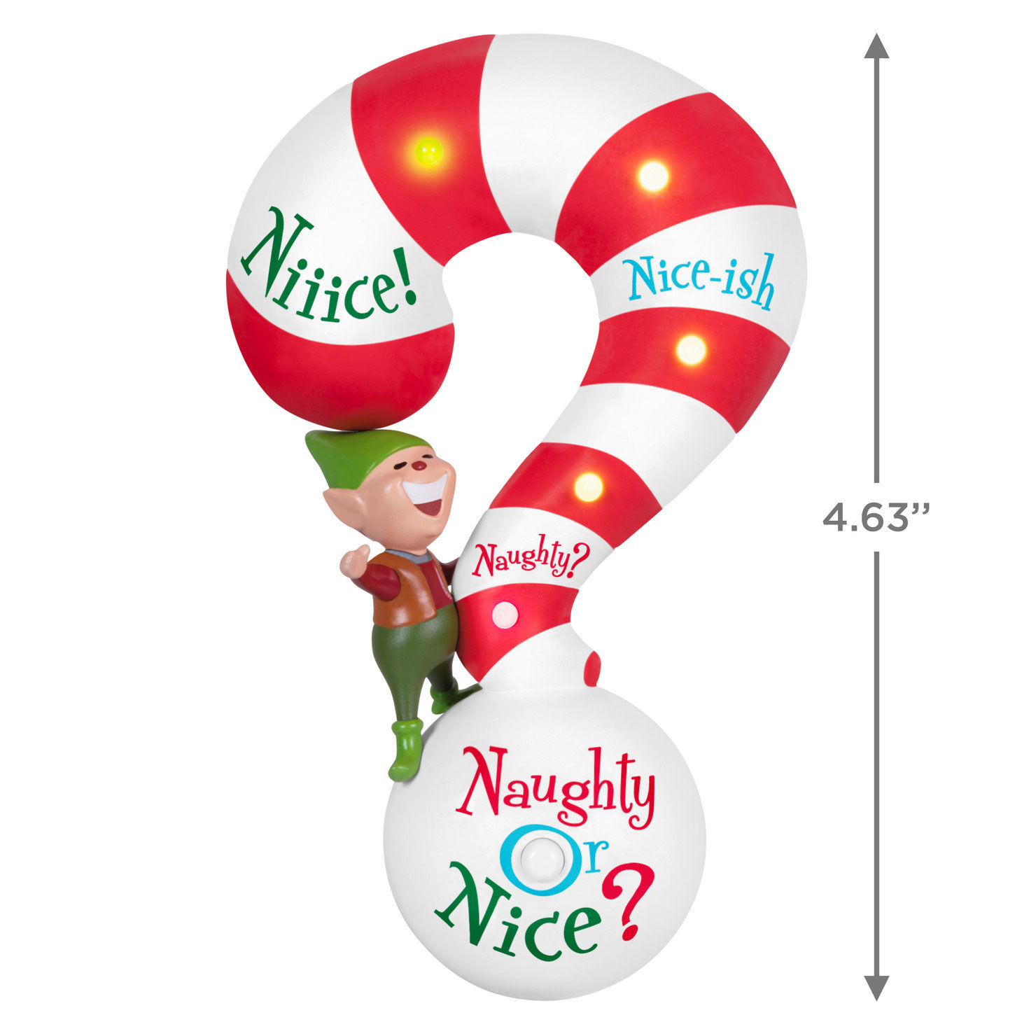 Naughty Or Nice Ornament With Light And Sound Keepsake Ornaments