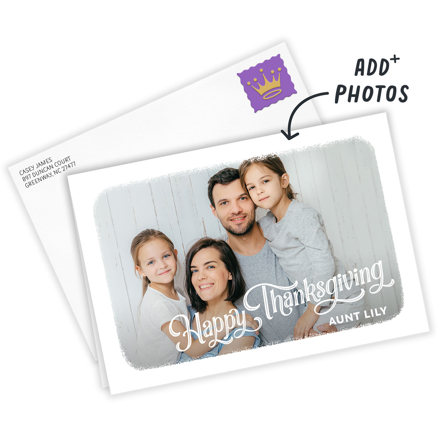White Frame Horizontal Custom Thanksgiving Card - Greeting Cards | Hallmark