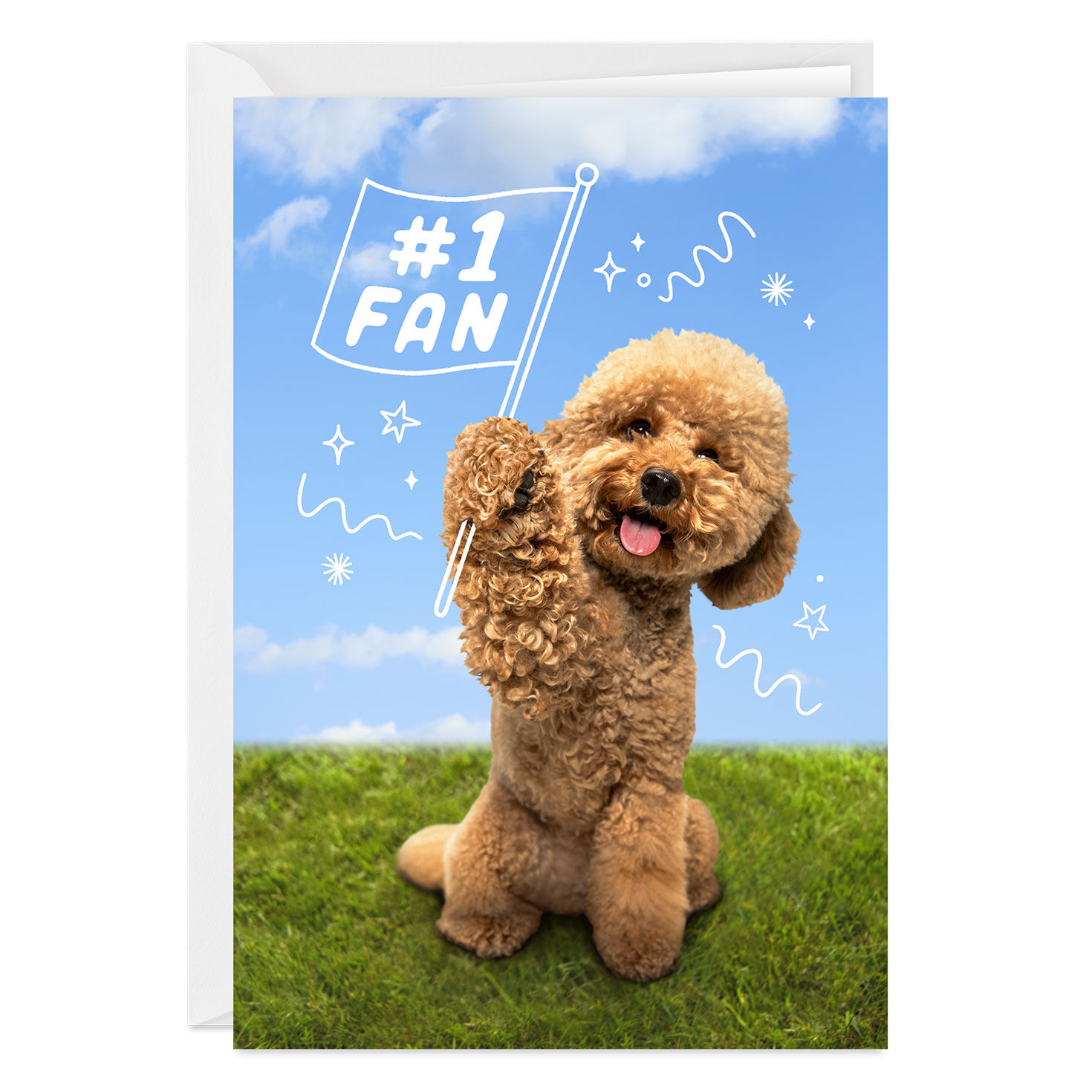 Cute Dog Cheering You On Custom Encouragement Card - Greeting Cards ...