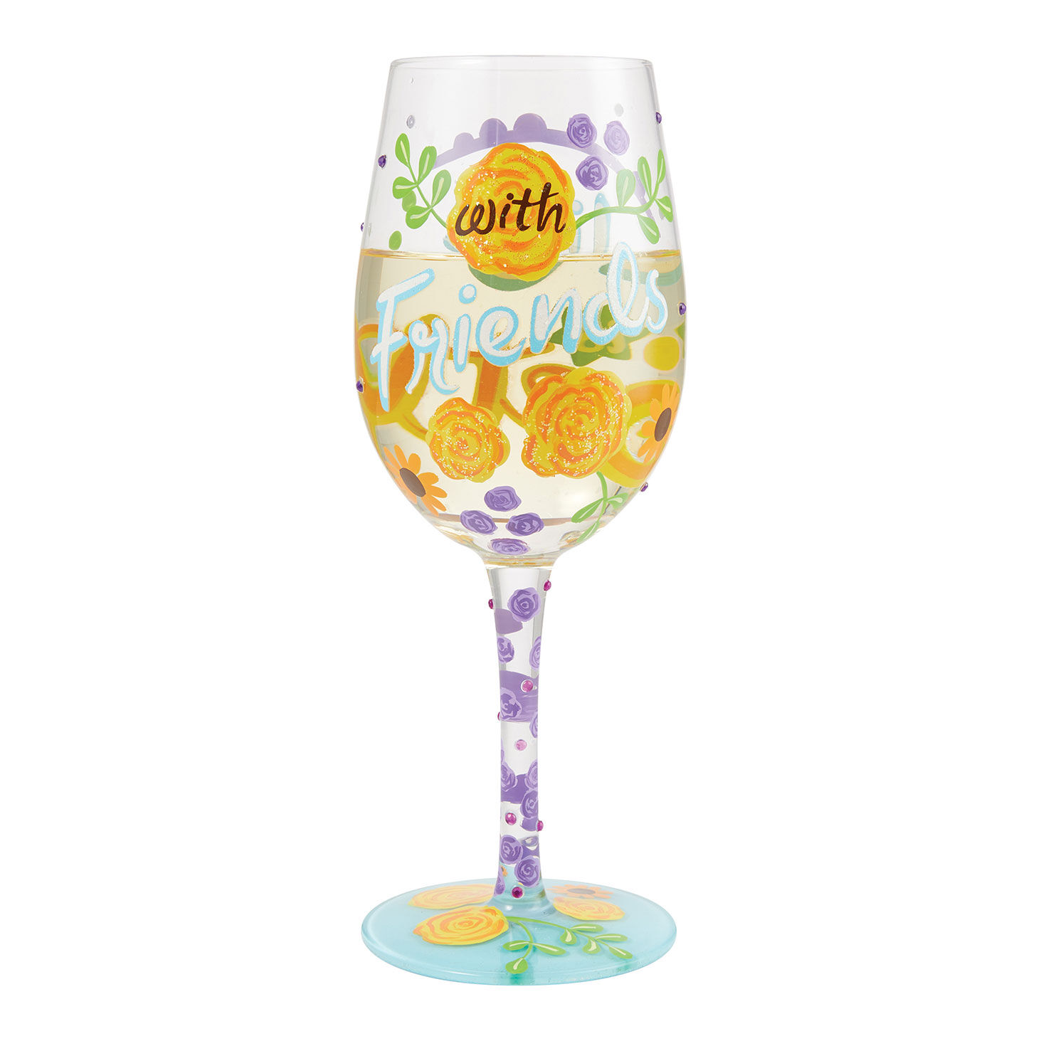Lolita Life Is Better With Friends Wine Glass 15 oz. Wine Glasses Hallmark