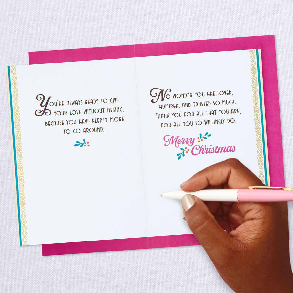 Loved Admired And Trusted Christmas Card For Aunt Greeting Cards