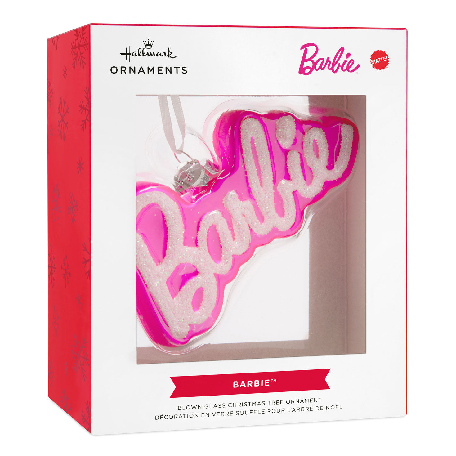 Barbie™ Logo Blown Glass Hallmark Ornament - Hallmark Ornaments | Hallmark