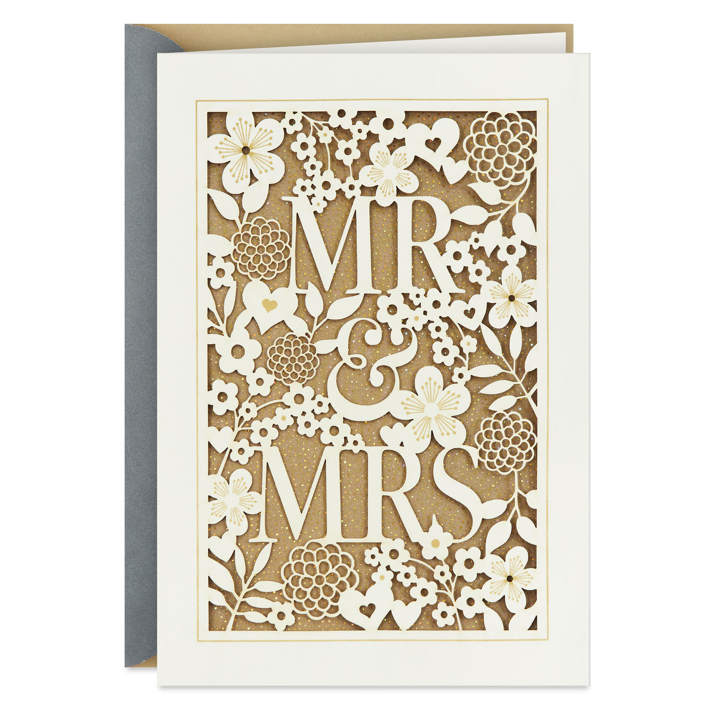 Elegant Lace Mr. and Mrs. Wedding Card - Greeting Cards | Hallmark
