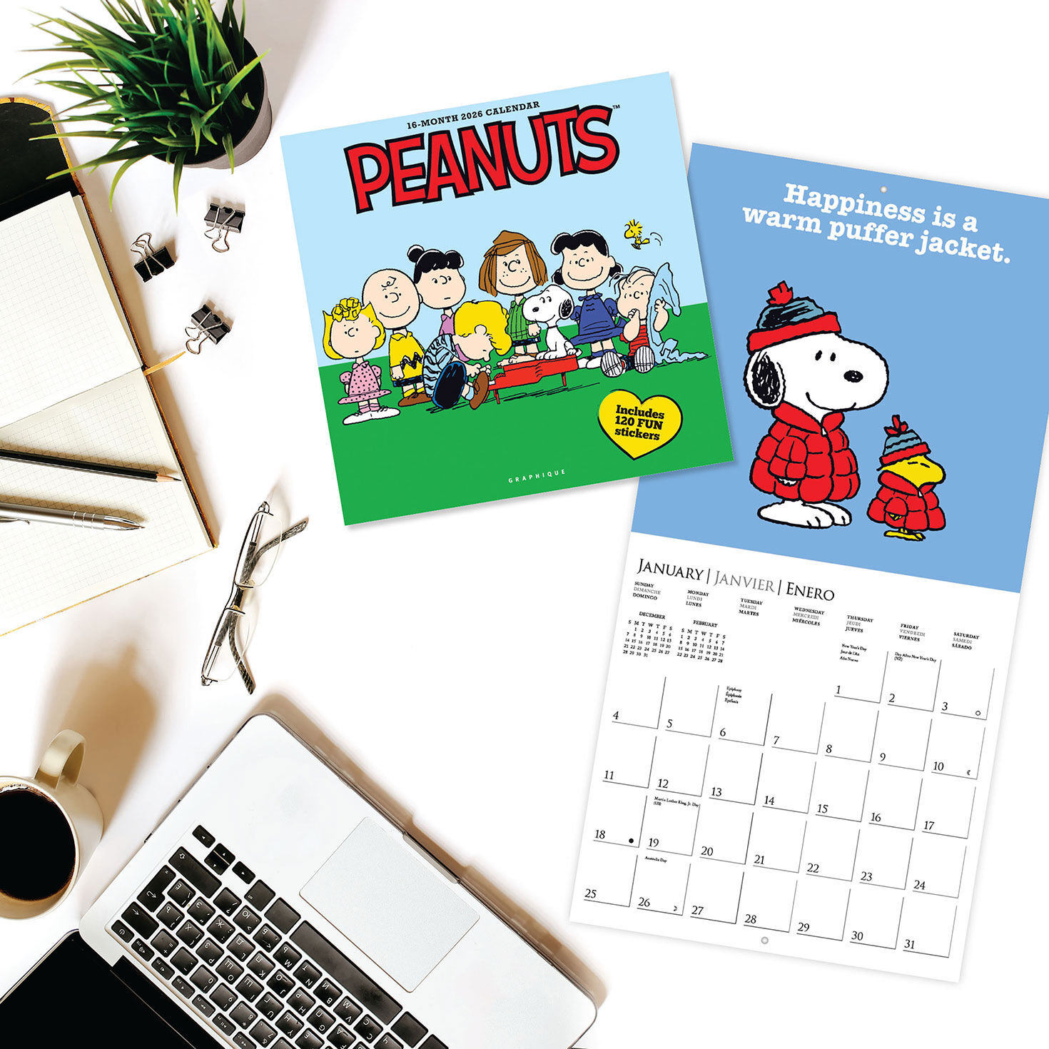 Graphique 2026 Peanuts Happiness Is...16-Month Calendar - Calendars ...