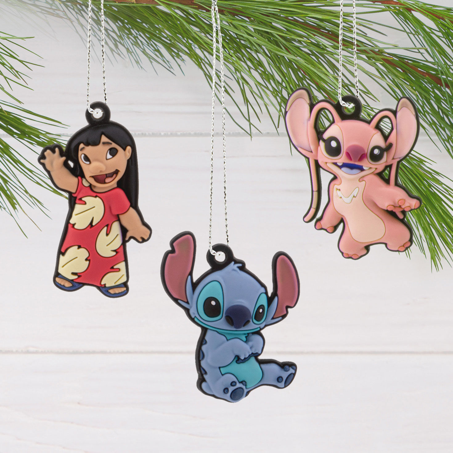 Mini Disney Lilo & Stitch Hallmark Tree Topper and Ornaments, Set of 5 ...
