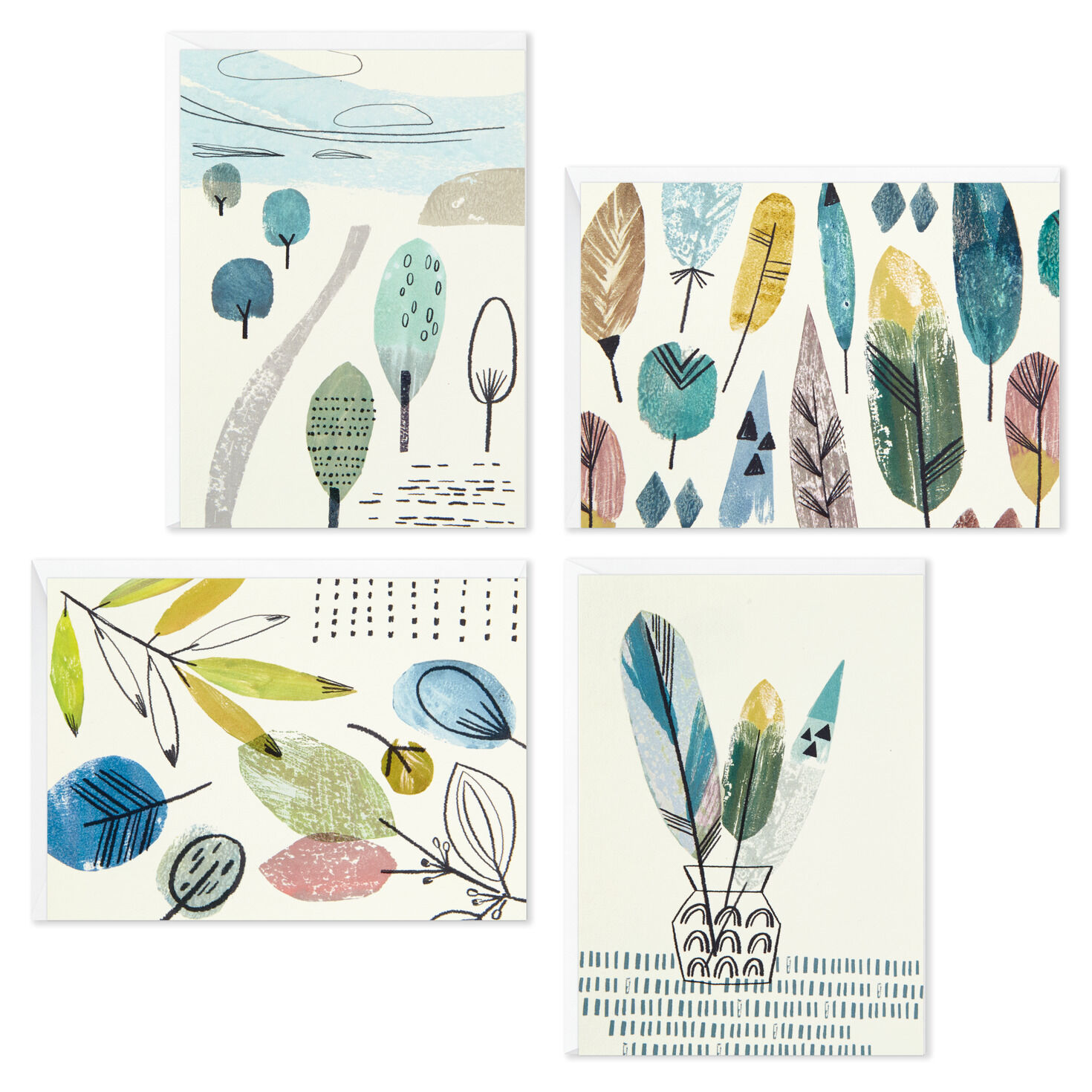 Nature in Watercolor Assorted Blank Note Cards, Pack of 48 - Note Cards & Stationery | Hallmark