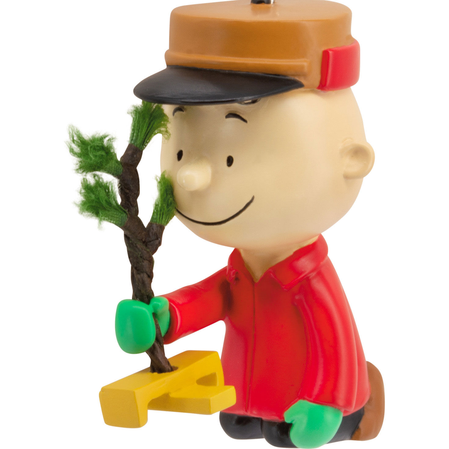 Peanuts® Charlie Brown Kneeling With Tree Hallmark Ornament - Hallmark ...