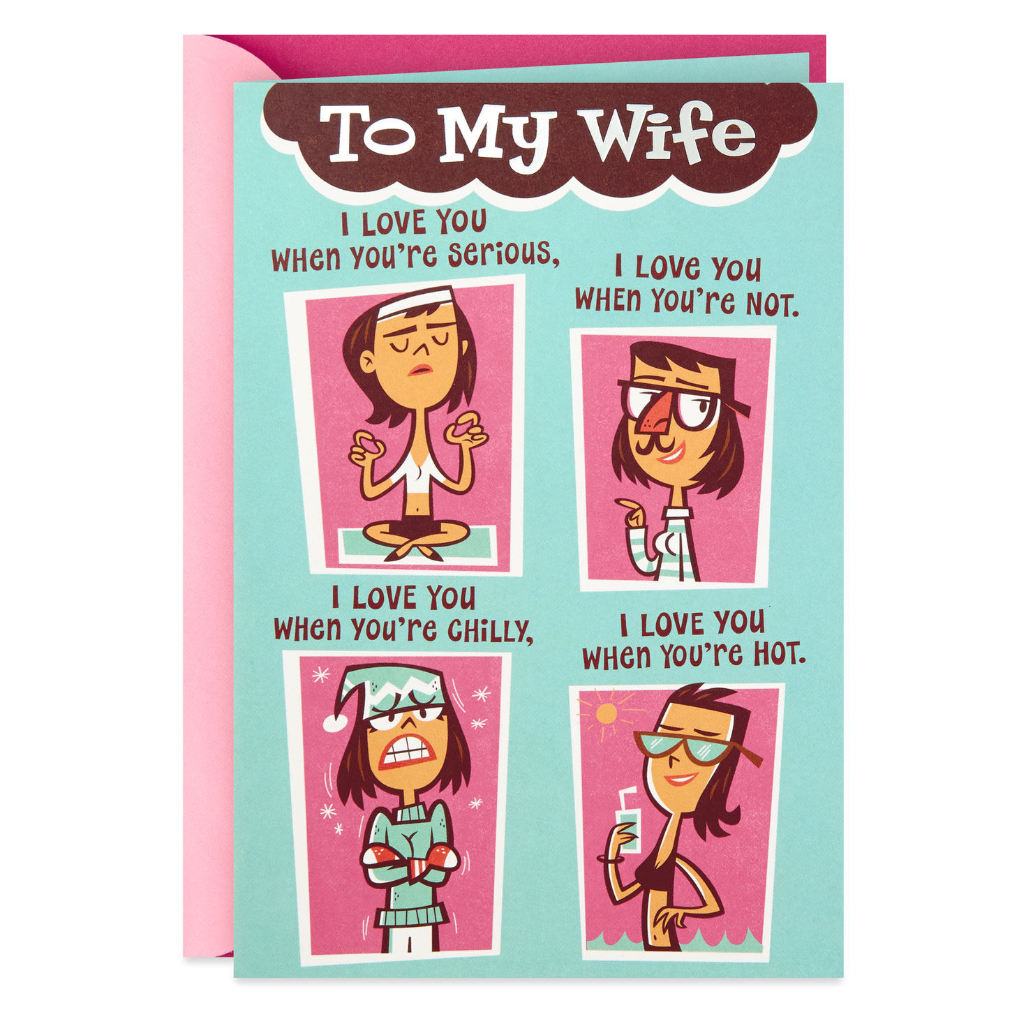 HALLMARK For My Wife I LOVE YOU Large Message Card With Envelope HAPPY HALLMARK For My Wife I LOVE YOU Large Message Card With Envelope HAPPY
