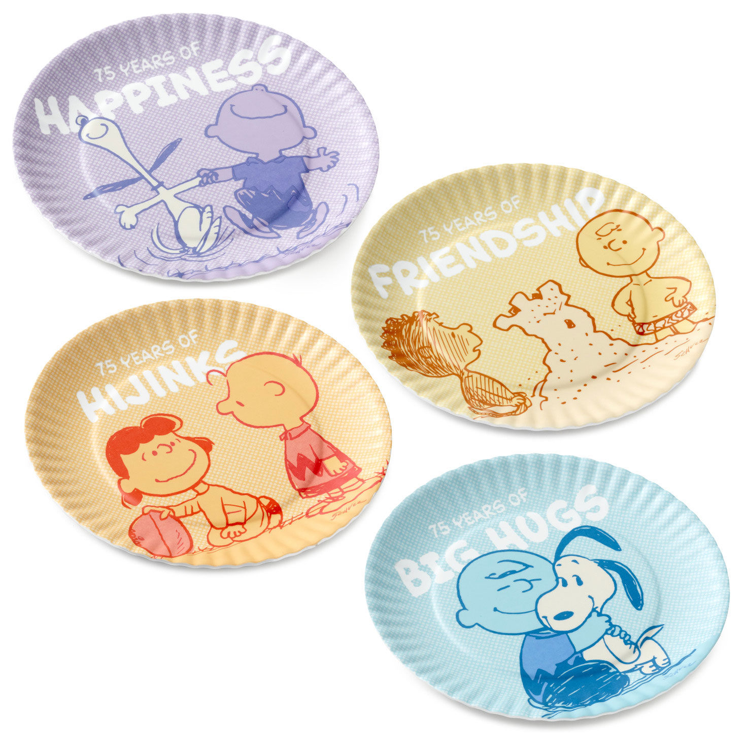Peanuts® 75th Anniversary Appetizer Plate Set - Serveware | Hallmark