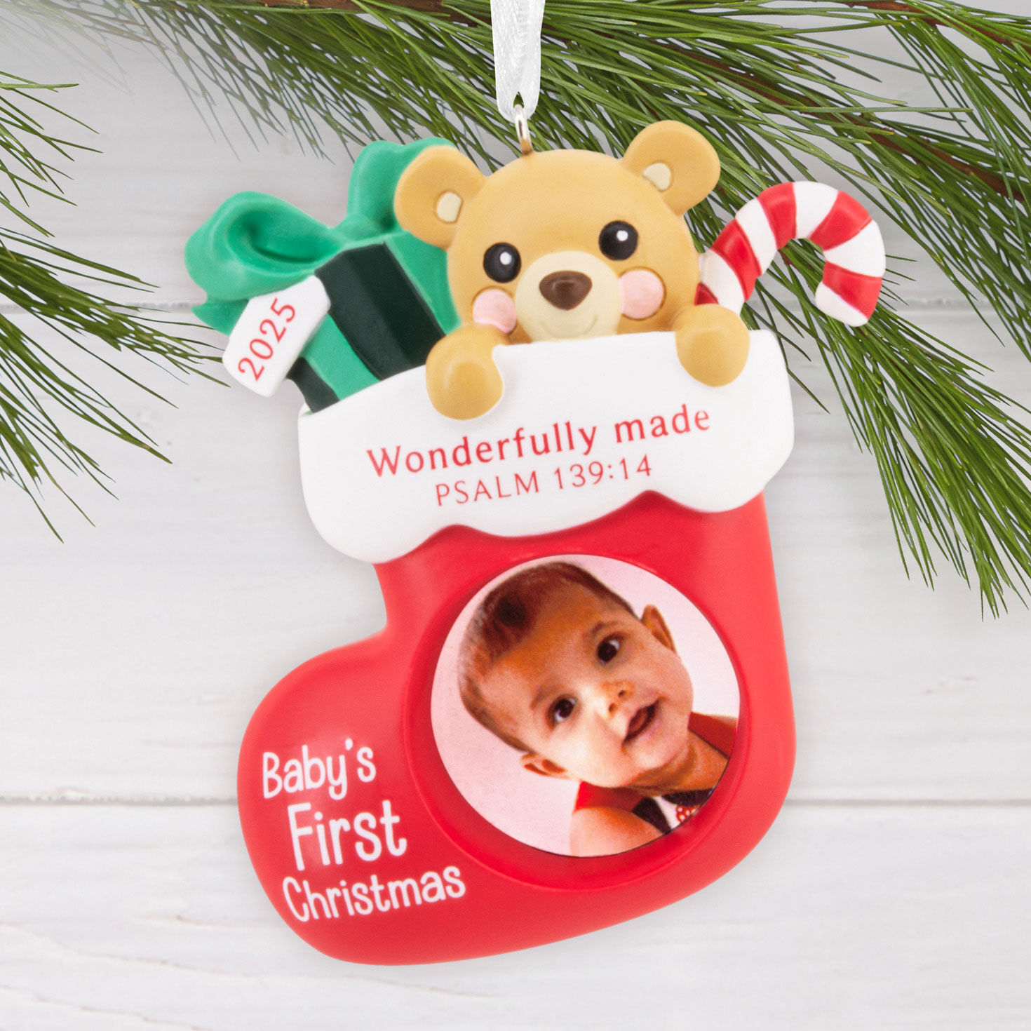 Baby's First Christmas 2025 Religious Photo Frame Hallmark Ornament ...