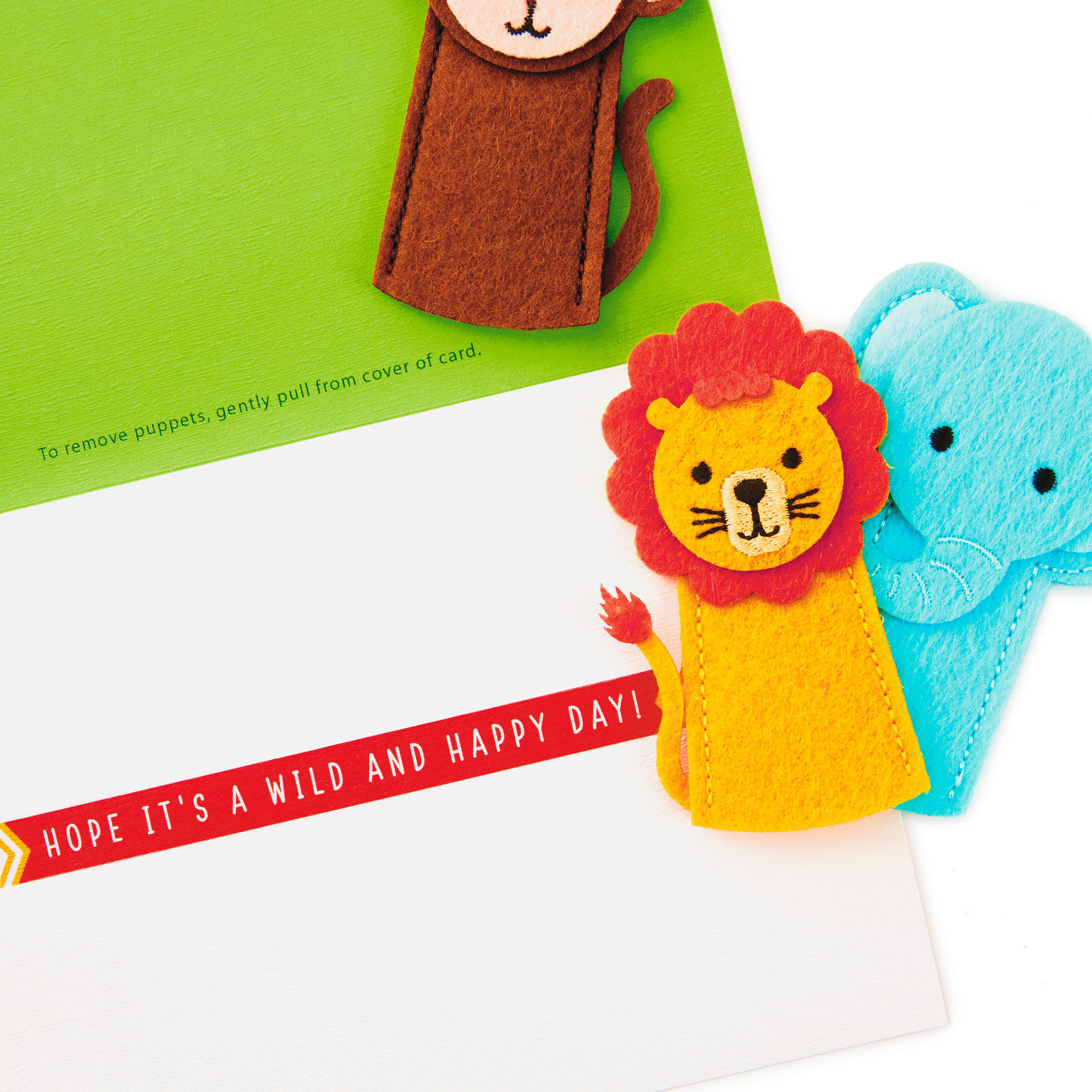 A Wild and Happy Day Birthday Card for Kids With Finger Puppets ...