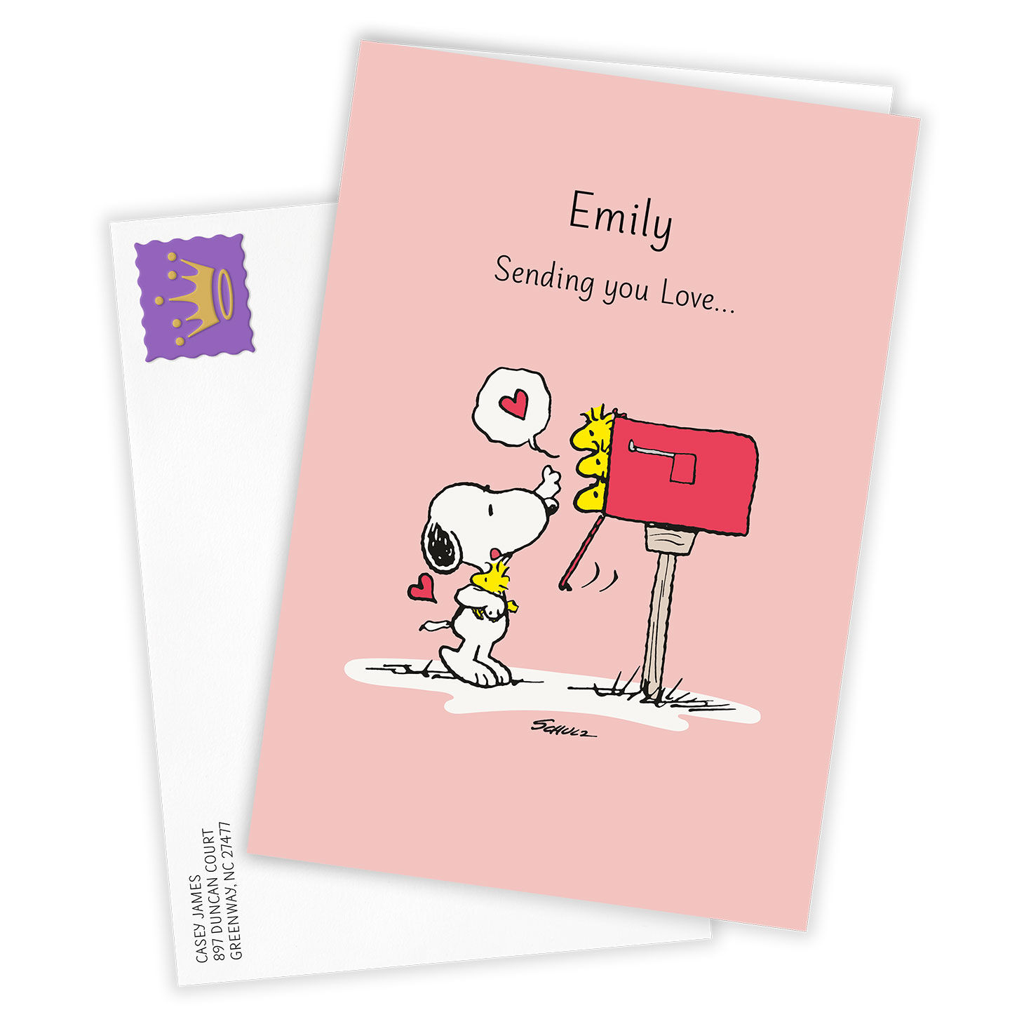 Peanuts® Snoopy Sending Love Custom Card - Greeting Cards | Hallmark