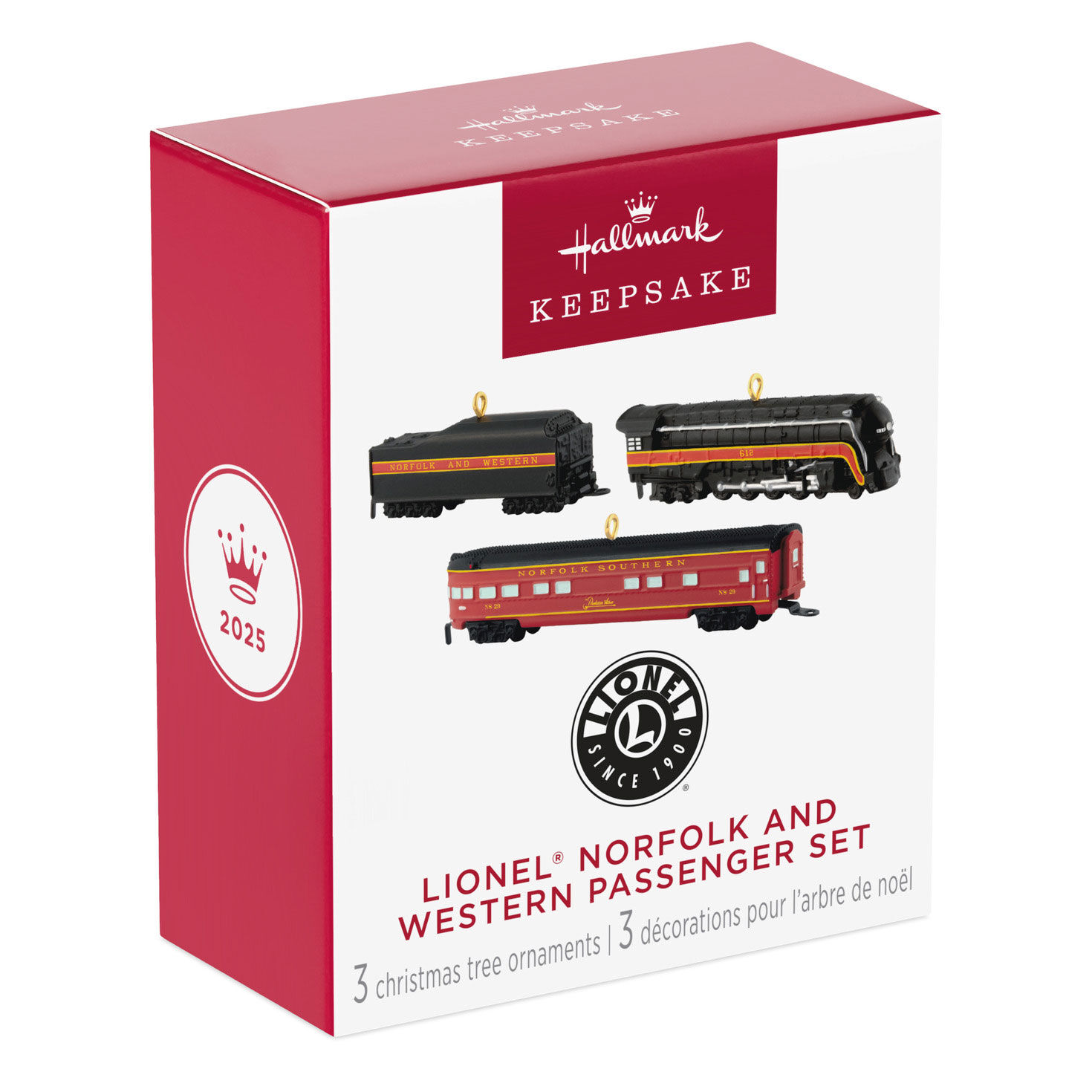 Mini Lionel® Norfolk and Western Passenger Set Ornaments, Set of 3 ...