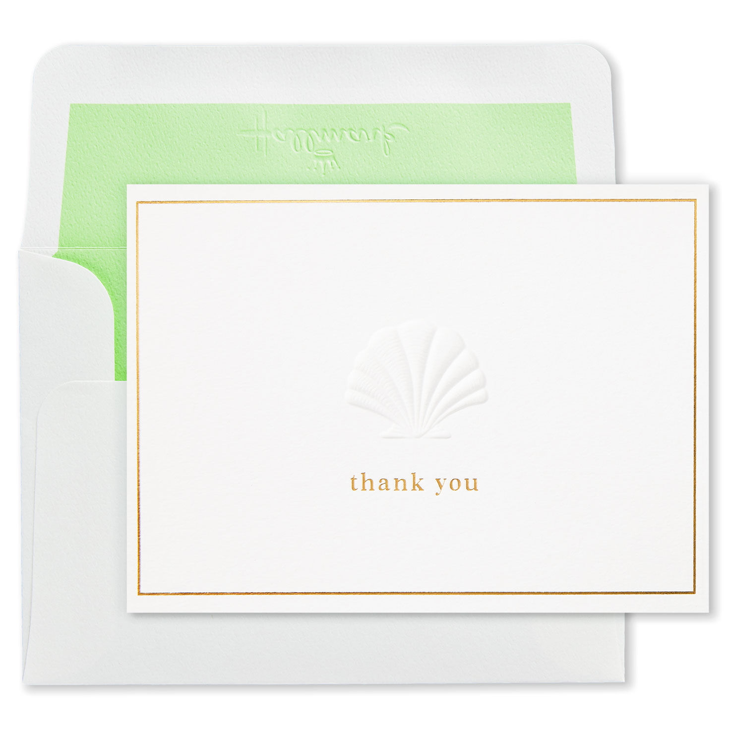 Embossed Shell Blank Thank-You Notes, Box of 10 - Note Cards ...