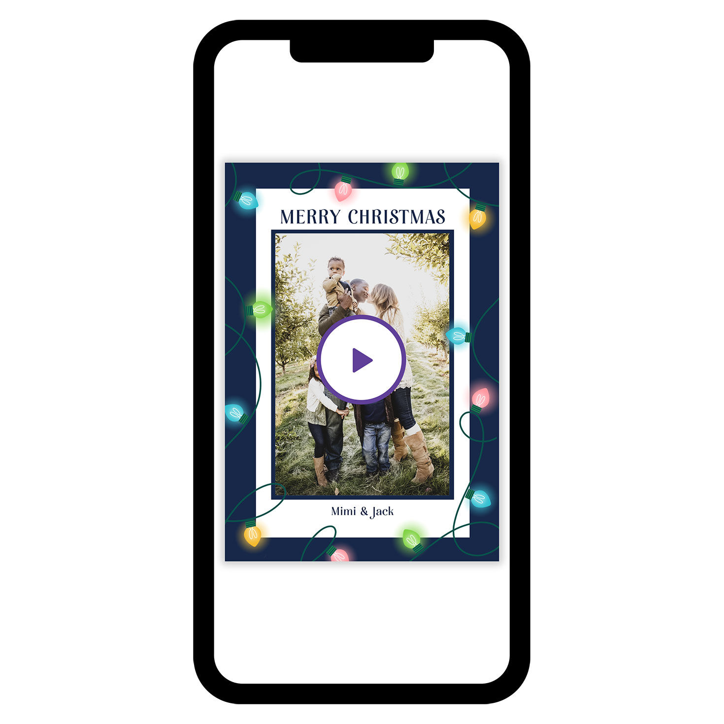 String Lights Frame Christmas eCard - eCards | Hallmark