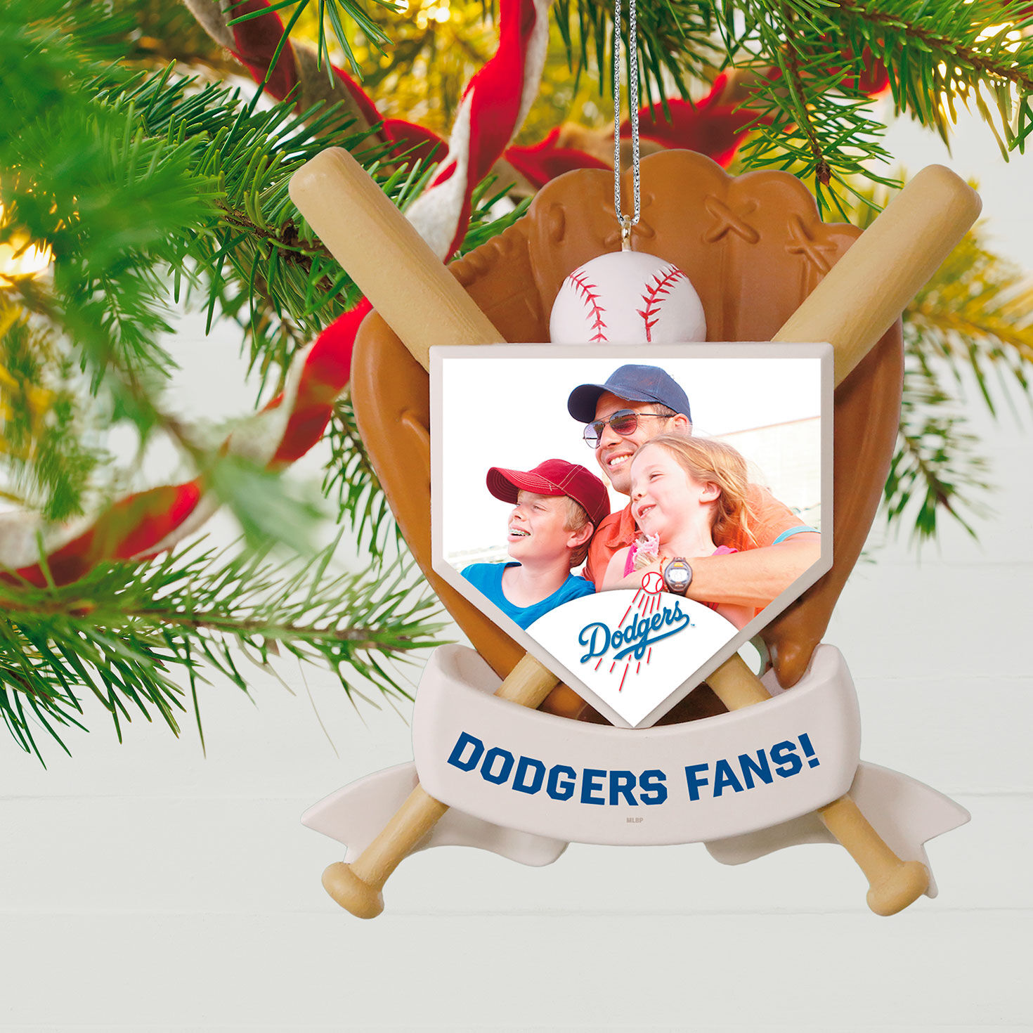 MLB Los Angeles Dodgers™ Baseball Personalized Ornament, Custom Photo ...