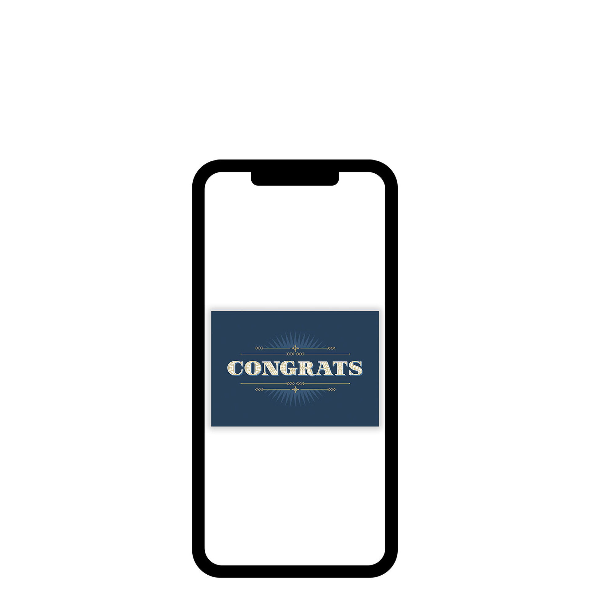 Lettering on Navy Congratulations eCard - eCards - Hallmark