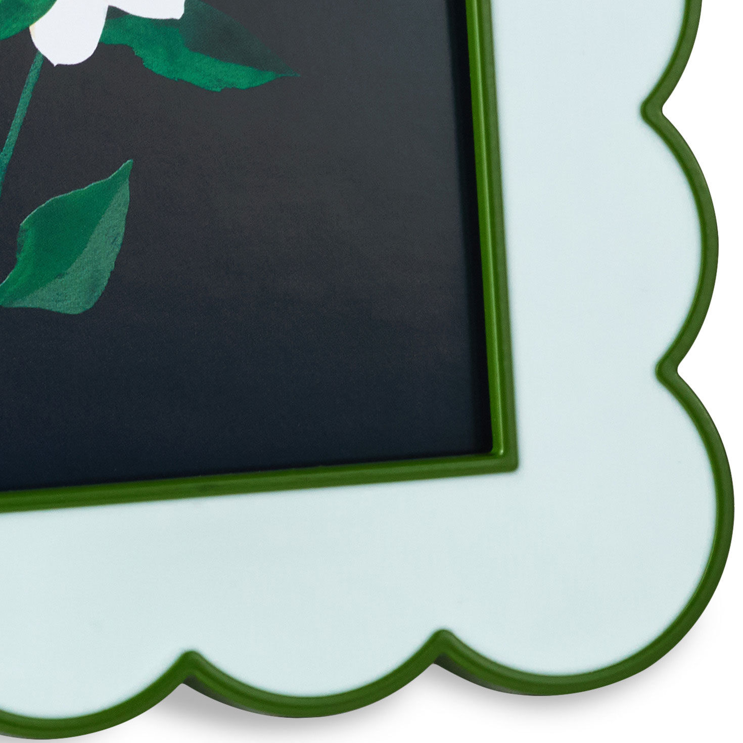 Green and Light Blue Scalloped Square Picture Frame, 4x4 - Picture ...