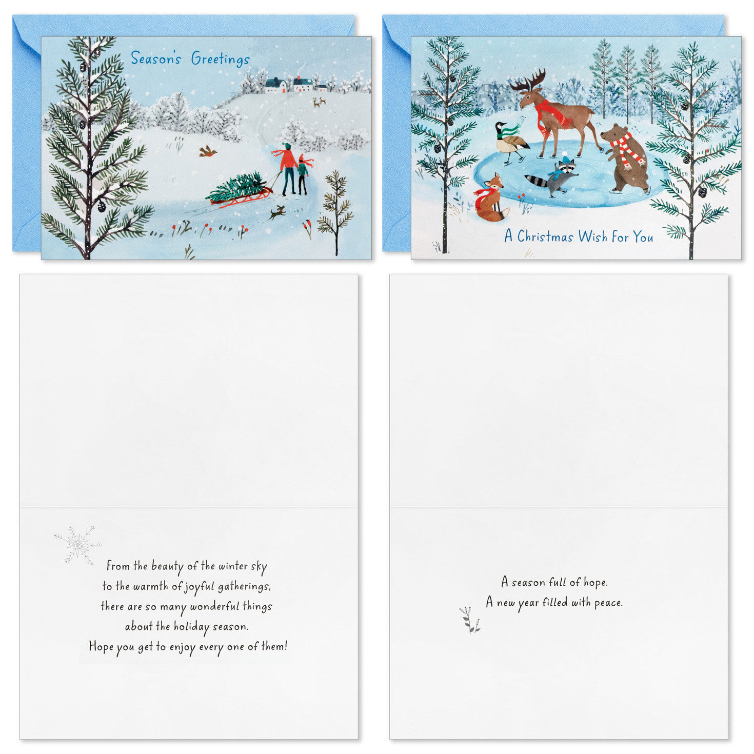 Rustic Winter Boxed Christmas Cards Assortment, Pack of 24 - Boxed ...