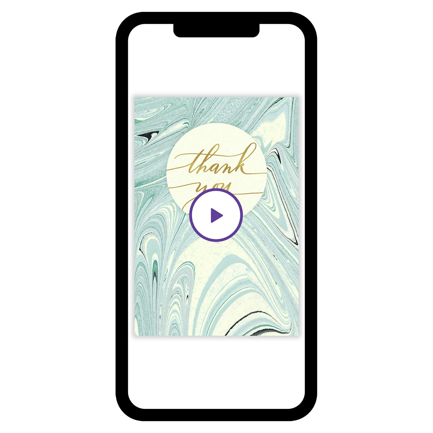 Elegant Ink Swirl Thank You eCard - eCards | Hallmark