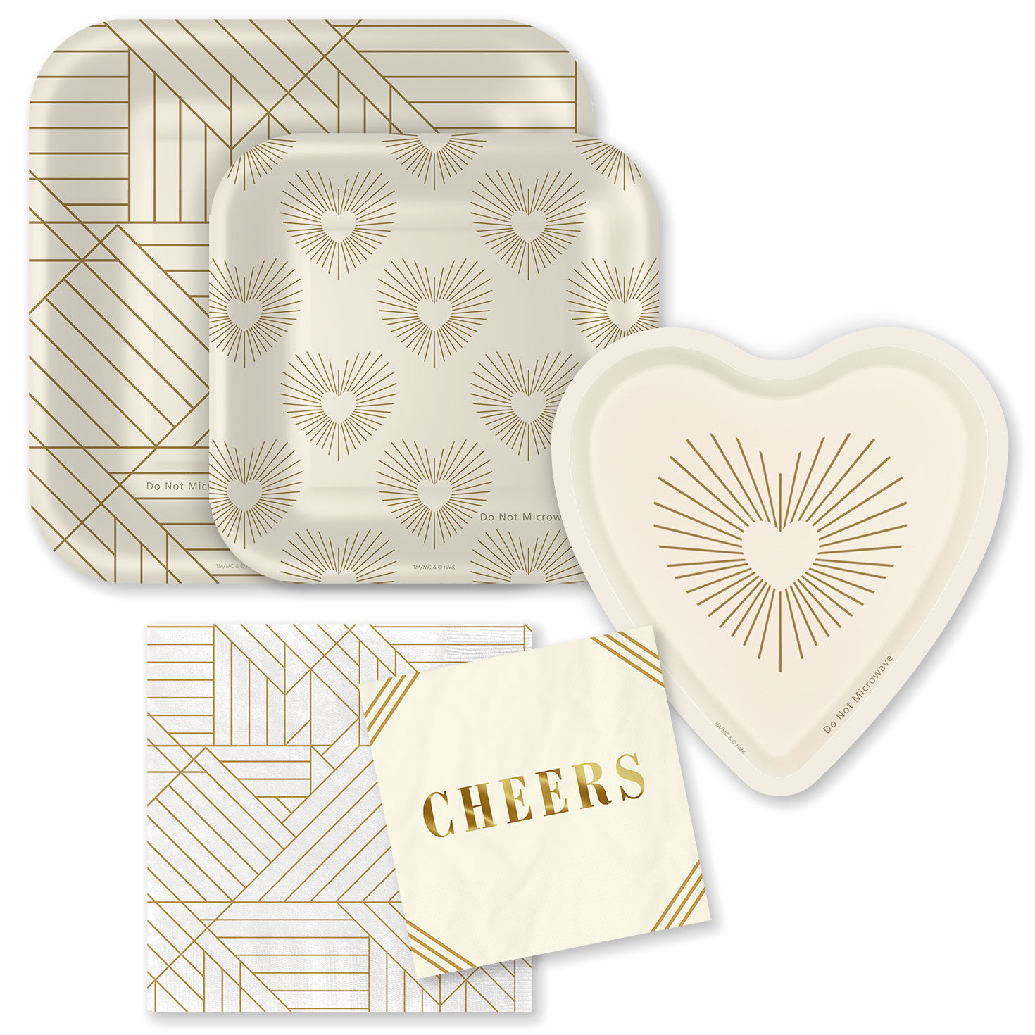 Ivory and Gold Party Essentials Set - Party Tableware | Hallmark