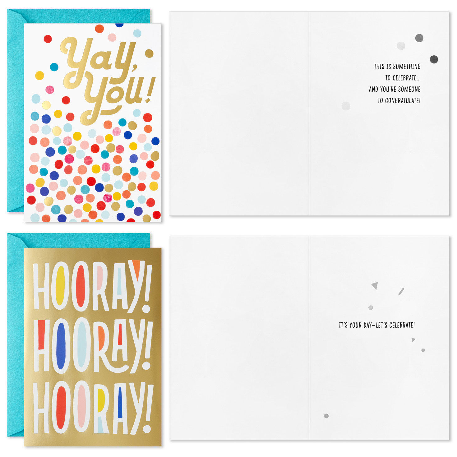 Playful Lettering Assorted Congratulations Cards, Pack of 16 - Boxed ...