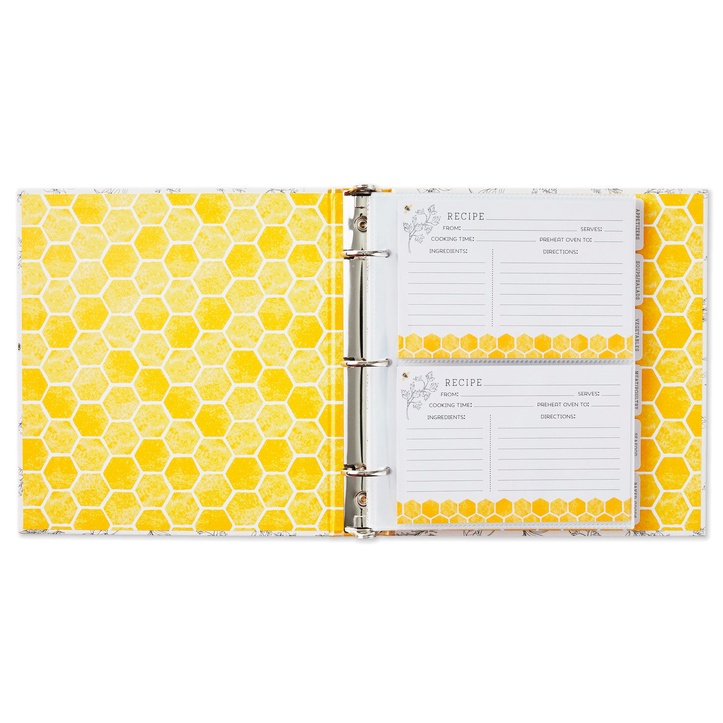 Yellow Honeycomb Recipe Organizer Book - Recipe Organizers | Hallmark