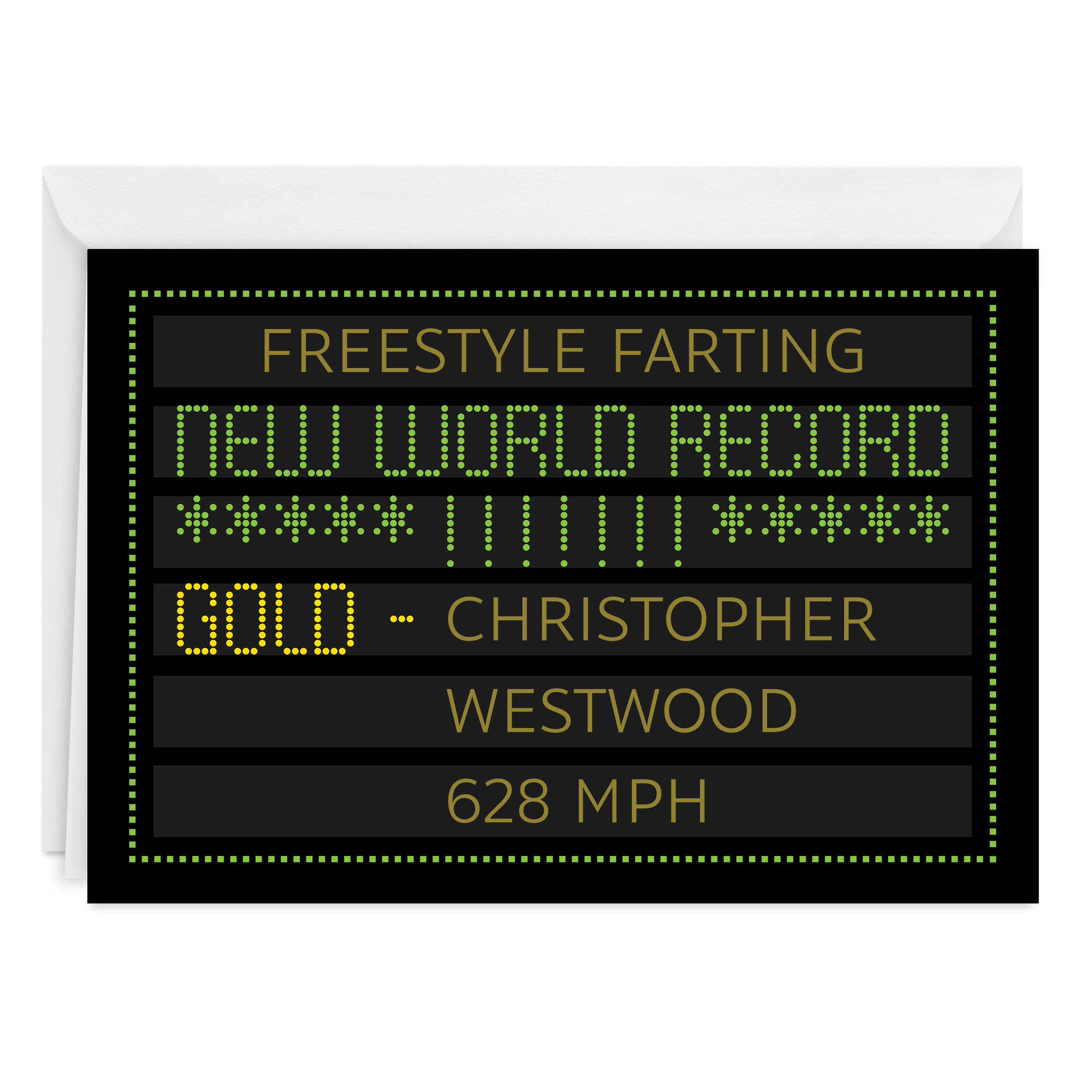 World Record Holder Funny Custom Celebration Card - Greeting Cards ...