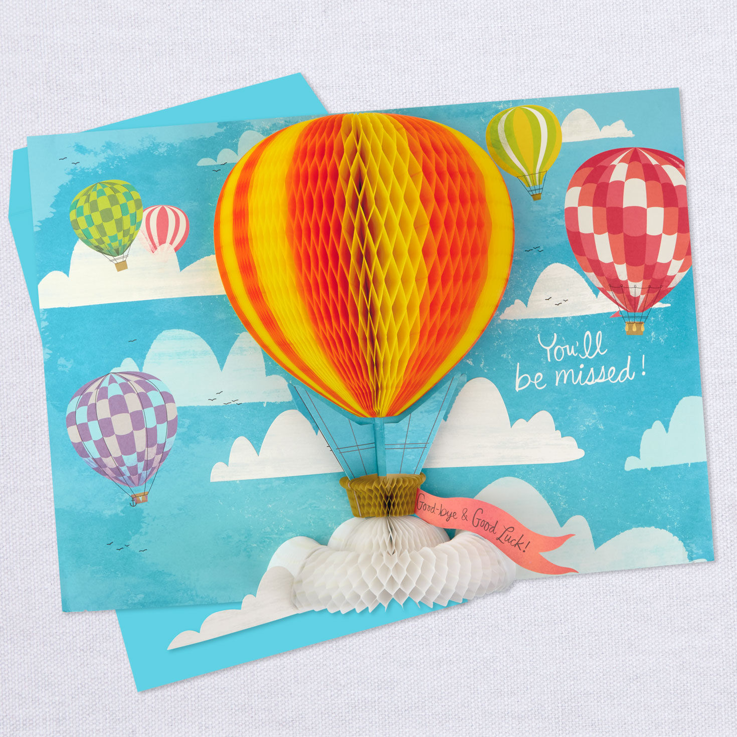 16" Hot Air Balloons Pop-Up Jumbo Goodbye Card - Greeting Cards | Hallmark